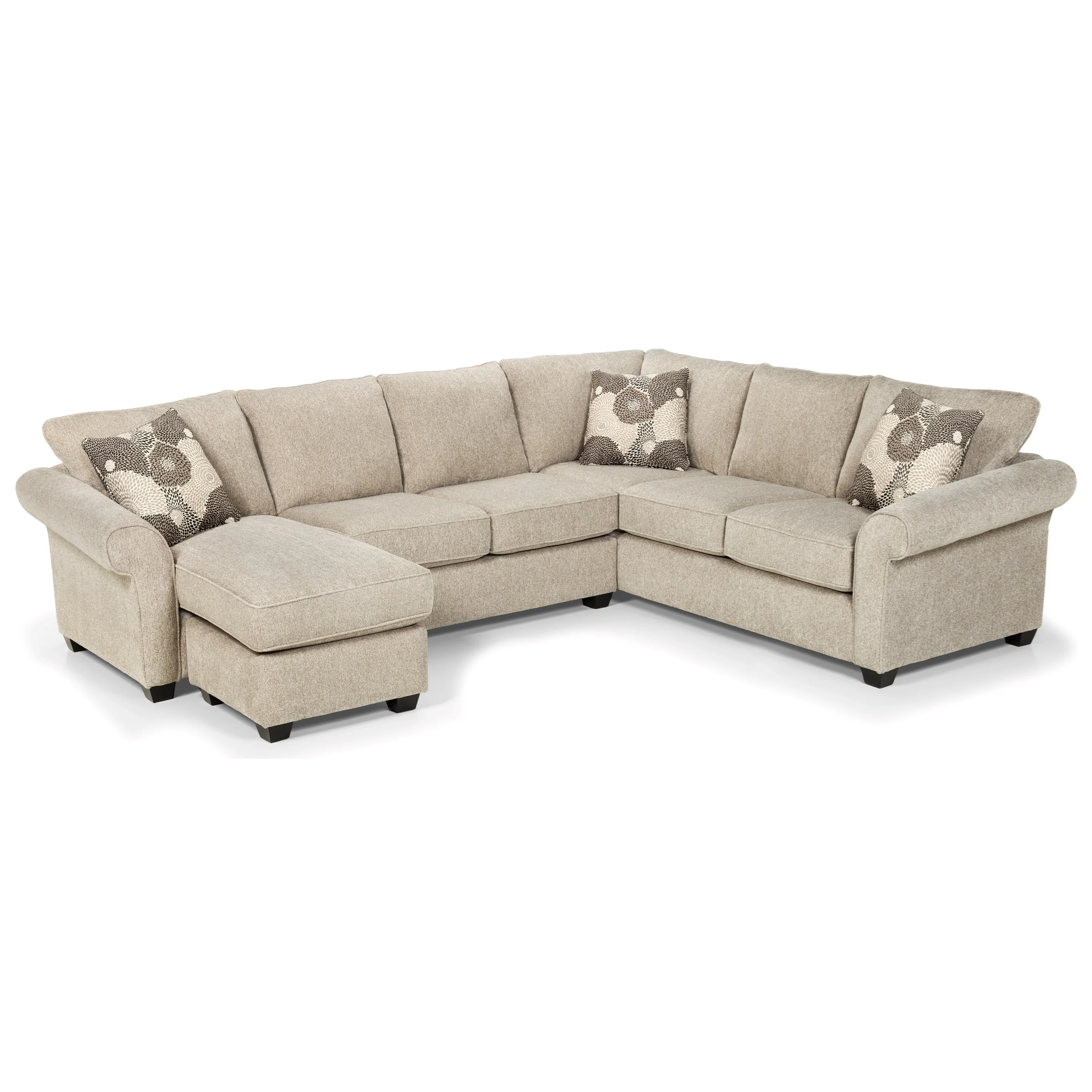 Stanton 464 46445L+46410R Casual 5-Seat Sectional Sofa with LAF Chaise ...