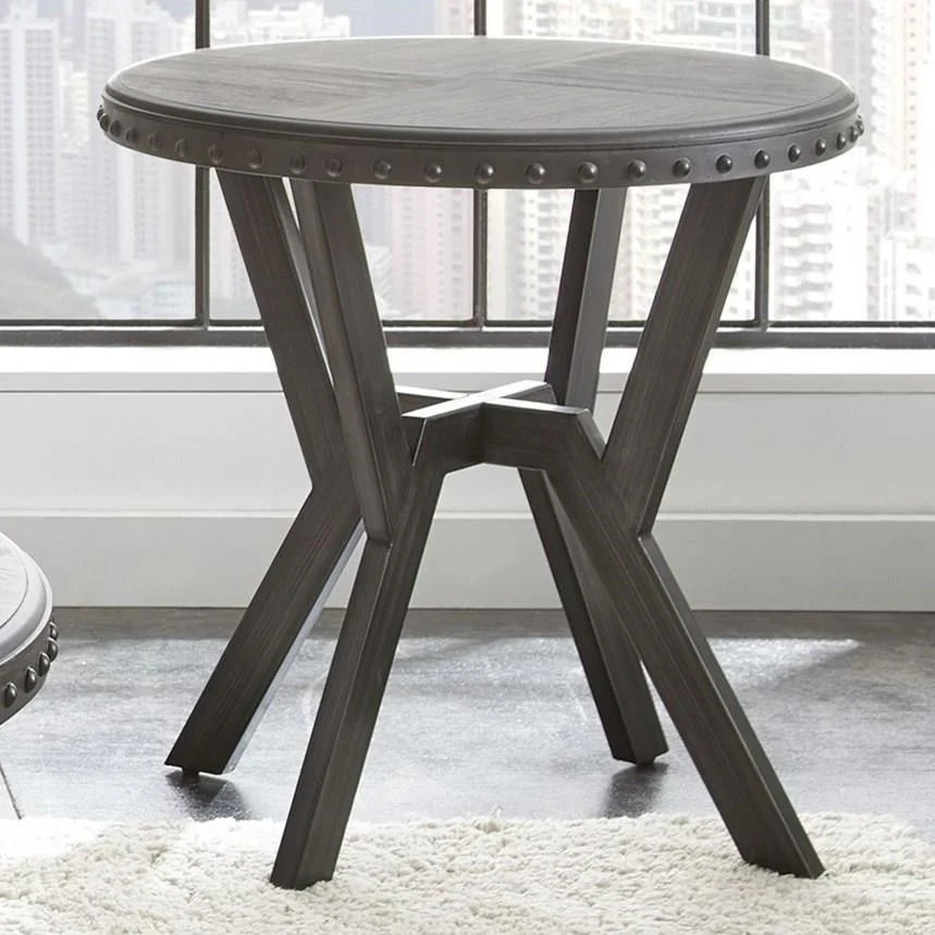 Alamo AL700E Round End Table with Metal Base | 7 Day Furniture | Occ ...
