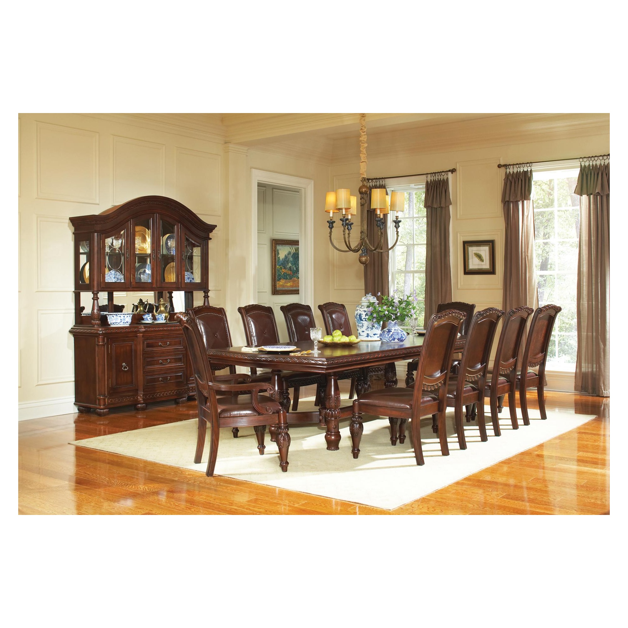 Steve Silver Antoinette AY200T Traditional Rectangular Dining Table ...
