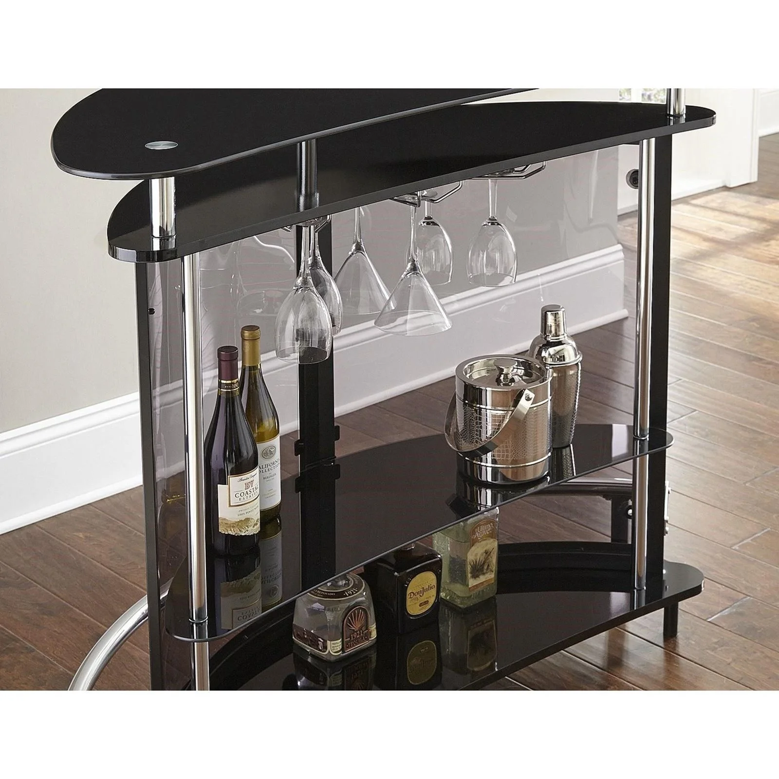 Steve Silver Ariana AR500SB Demilune Bar Table/Server with Footrest ...
