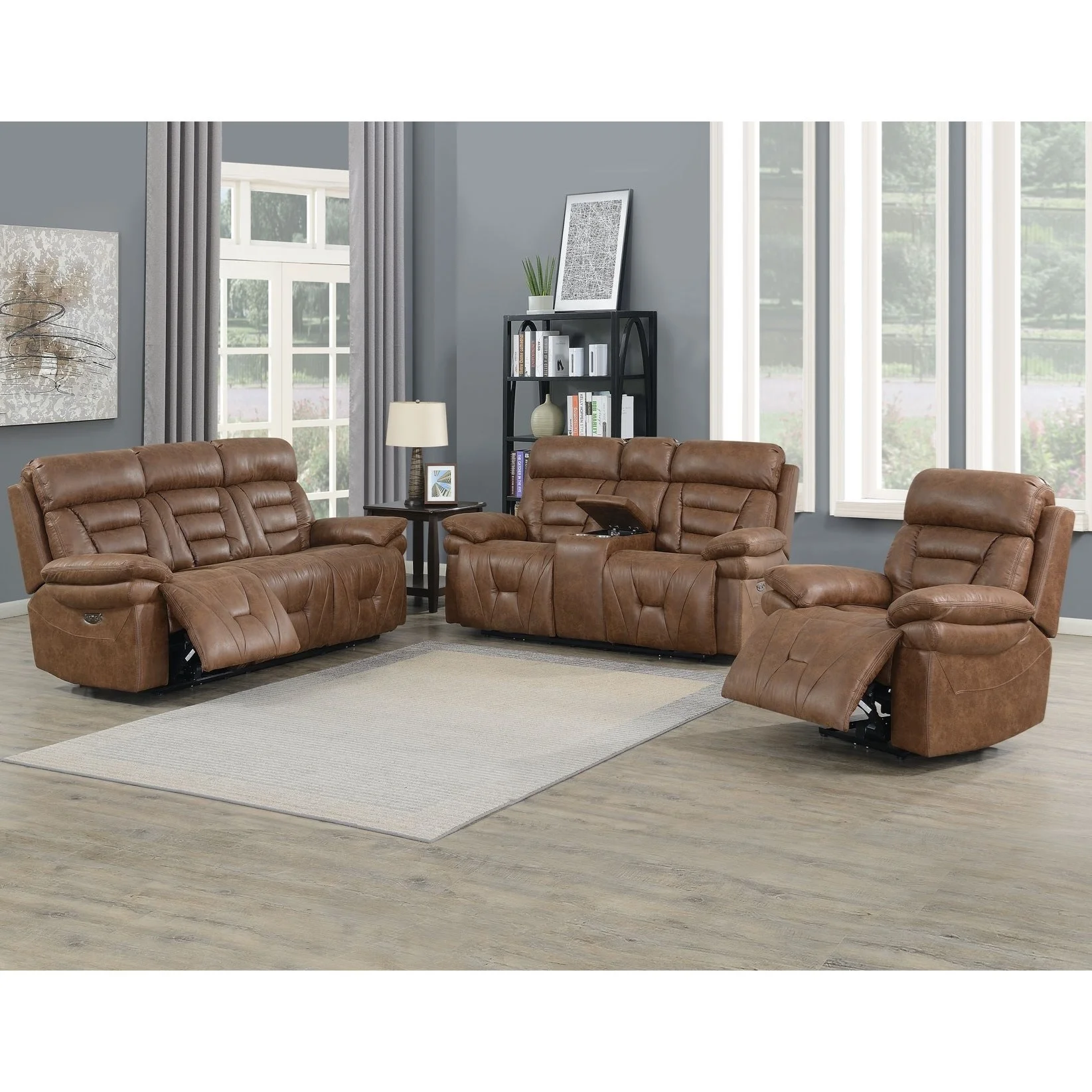 Brock BK9003PC Casual 3-Piece Power Reclining Set | 7 Day Furniture ...
