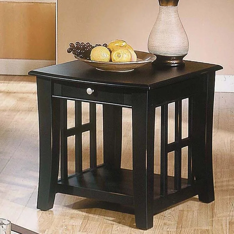 Steve Silver Cassidy HA250E 1 Drawer End Table | Brown Squirrel ...