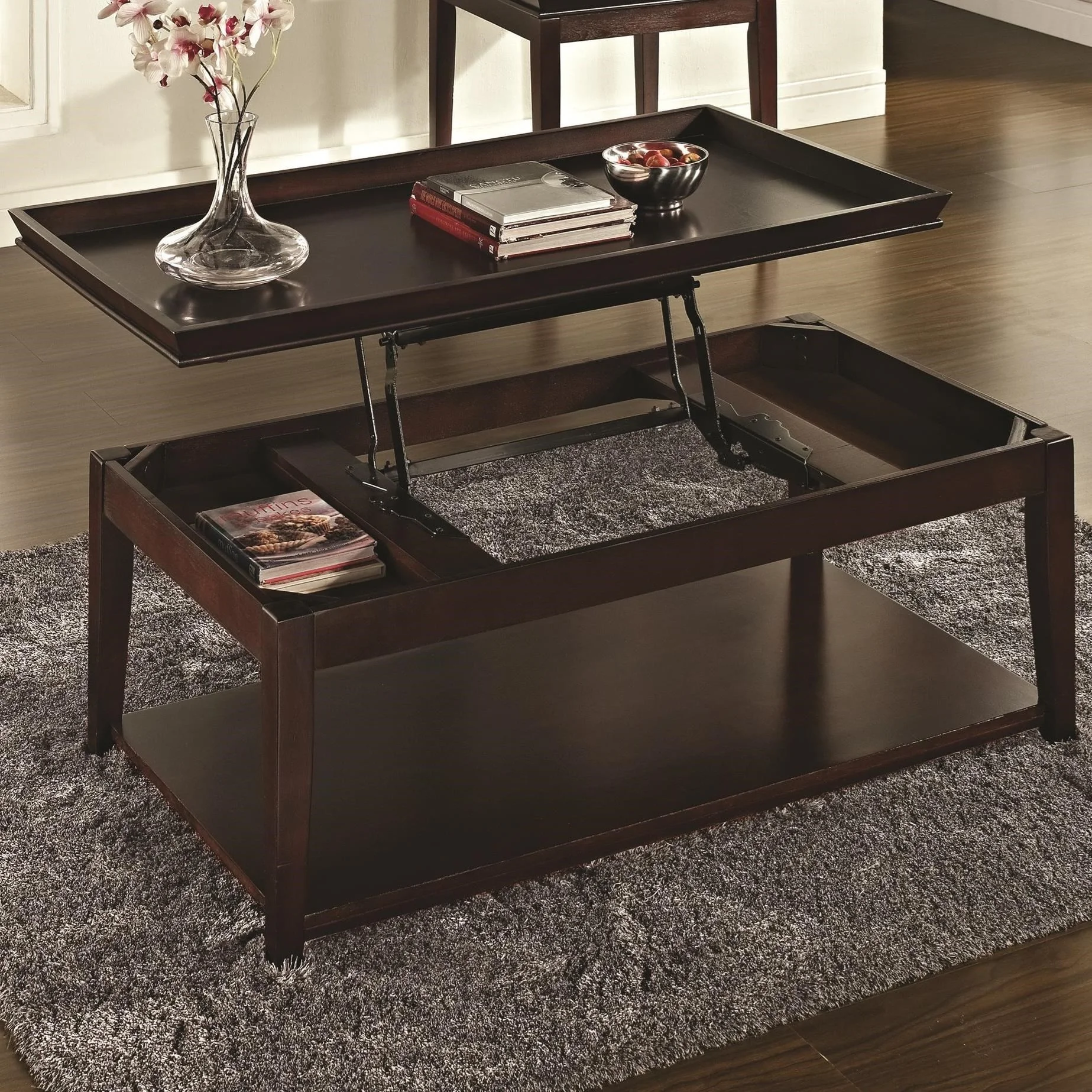 Steve Silver Clemson CL900C Transitional Lift Top Cocktail Table with ...