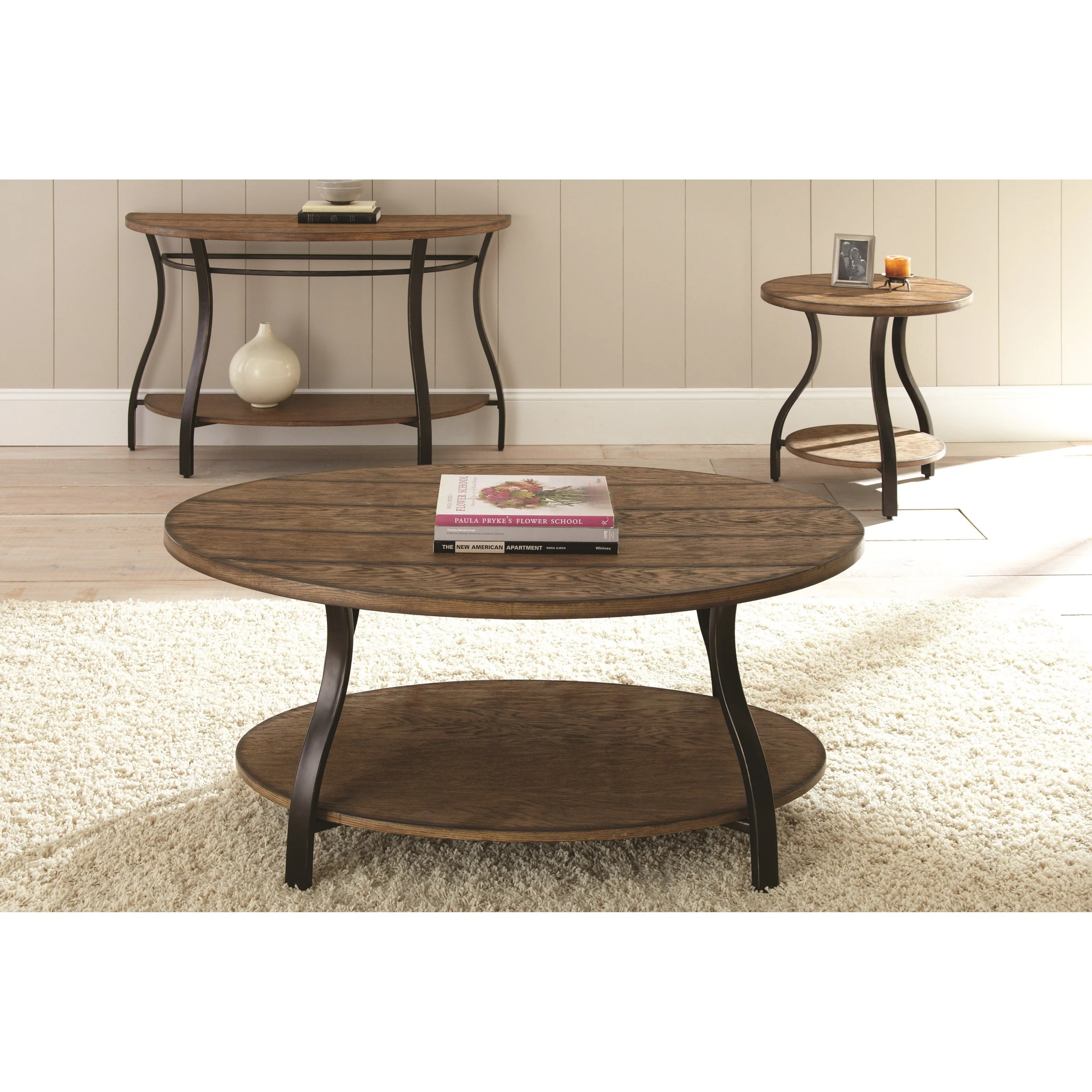 Steve Silver Denise DN200E Transitional End Table with Bottom Shelf ...