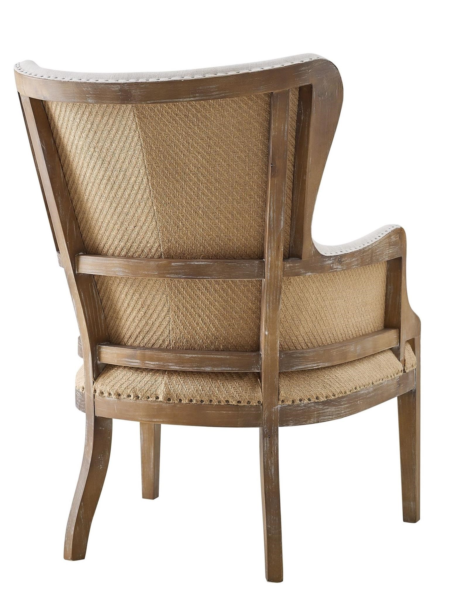 Steve Silver George GG850AC Rustic Wingback Accent Chair with ...