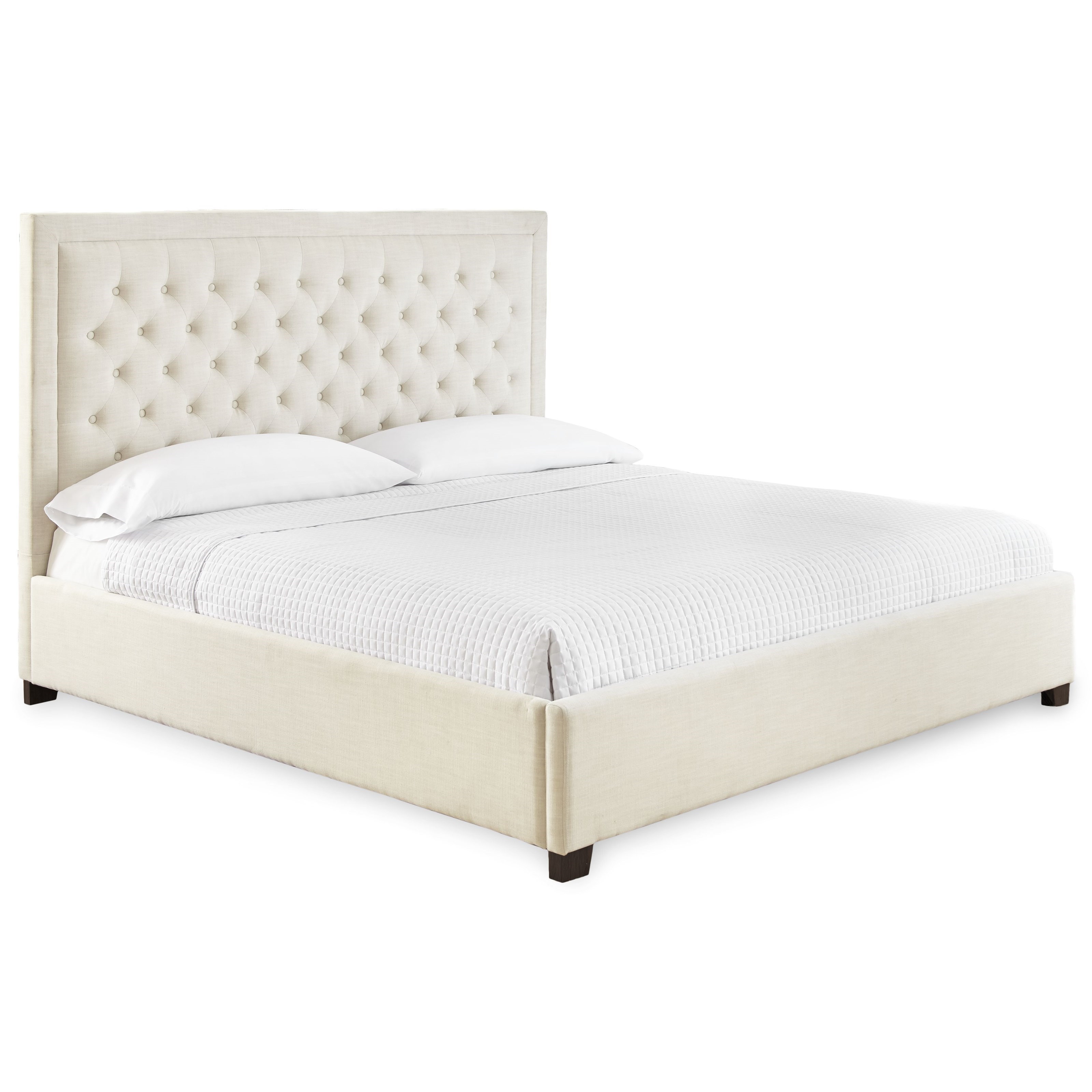 white button bed
