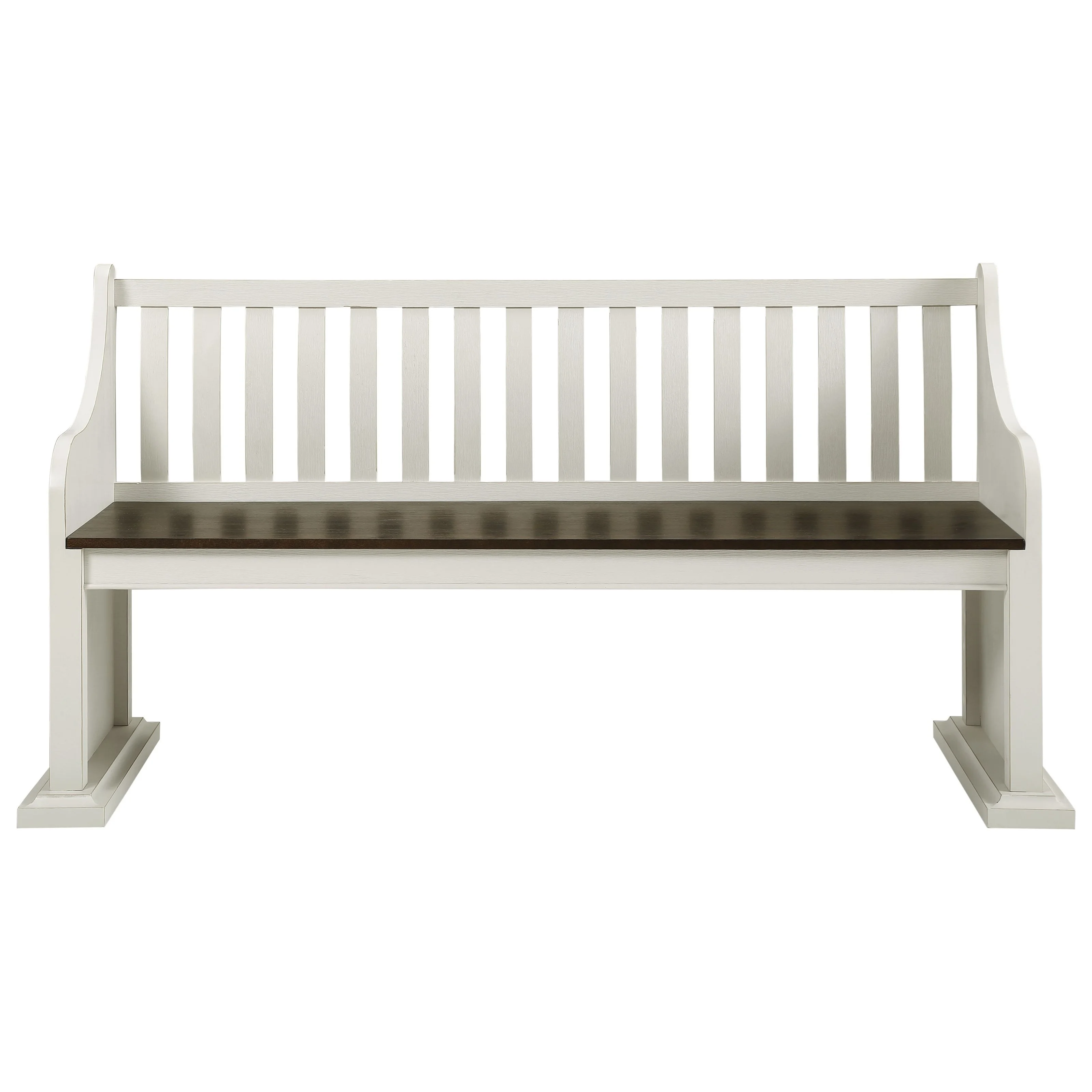Steve Silver Joanna JA500BNB Farmhouse Bench with Slat Back | Wayside ...