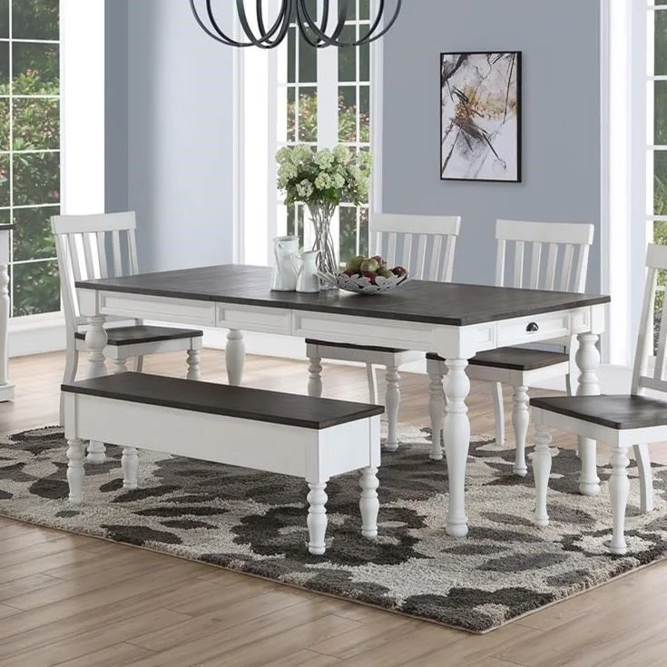 Steve Silver Joanna JA600T Dining Room Table with Turned Legs | Royal ...
