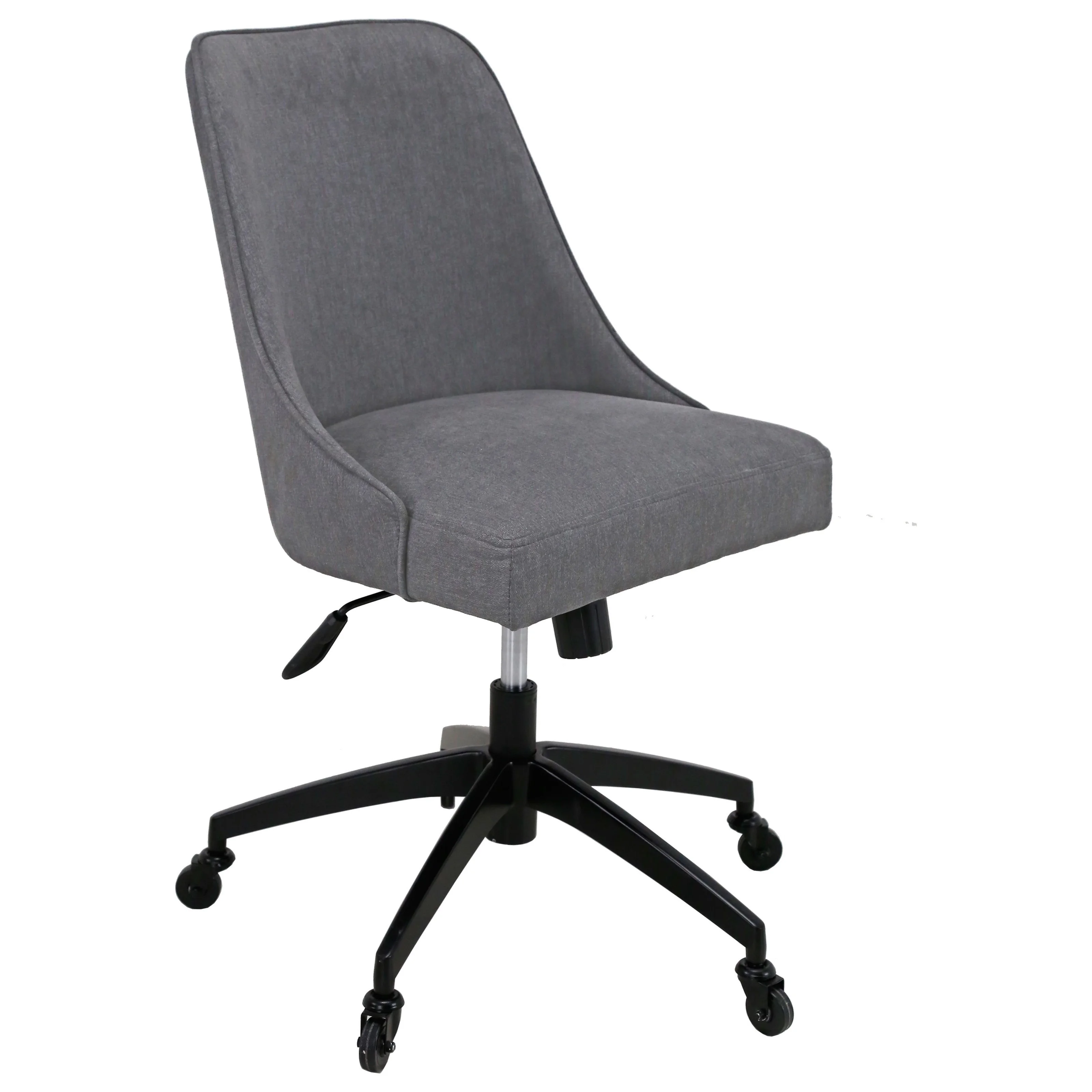 Steve Silver Kinsley KS200SG Swivel Upholstered Desk Chair in Gray ...