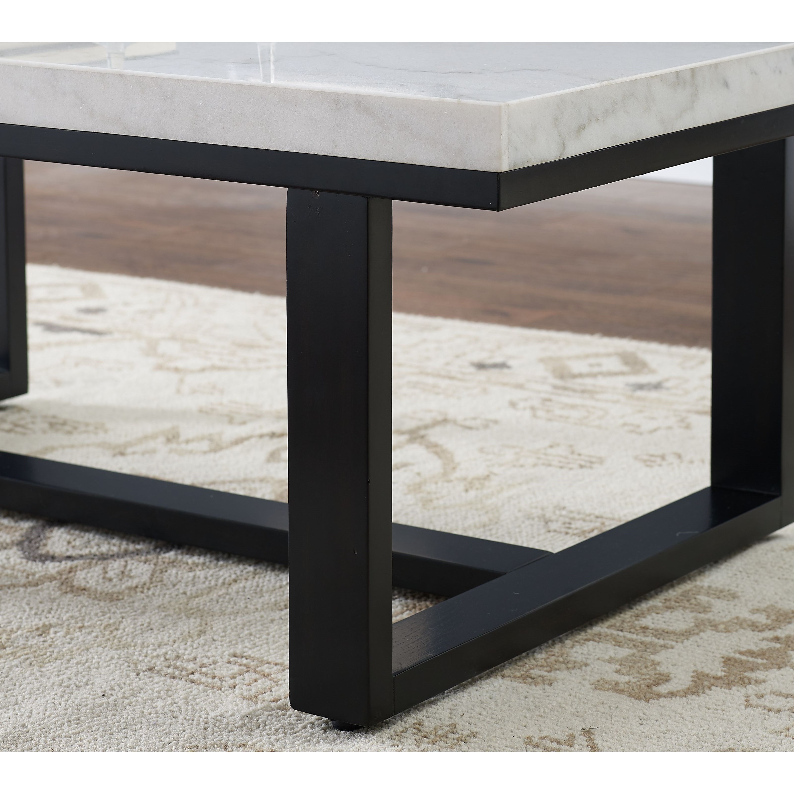 Steve Silver Lucca LC200CAS Transitional Marble Top Cocktail Table with ...