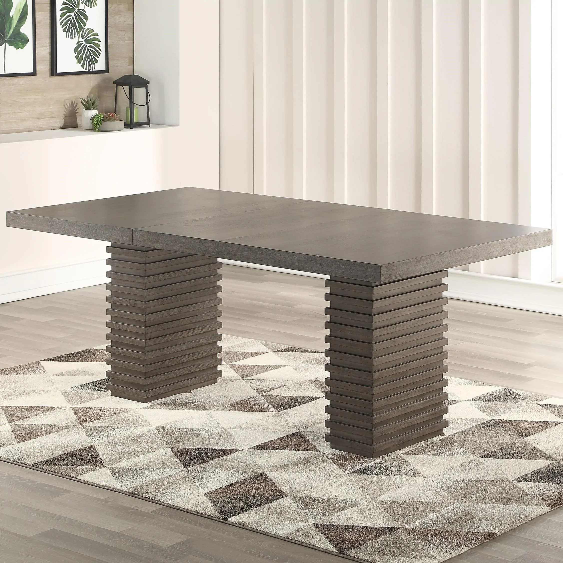 Steve Silver Mila MI500TBx1+MI500TTx1 Contemporary Rectangular Dining ...