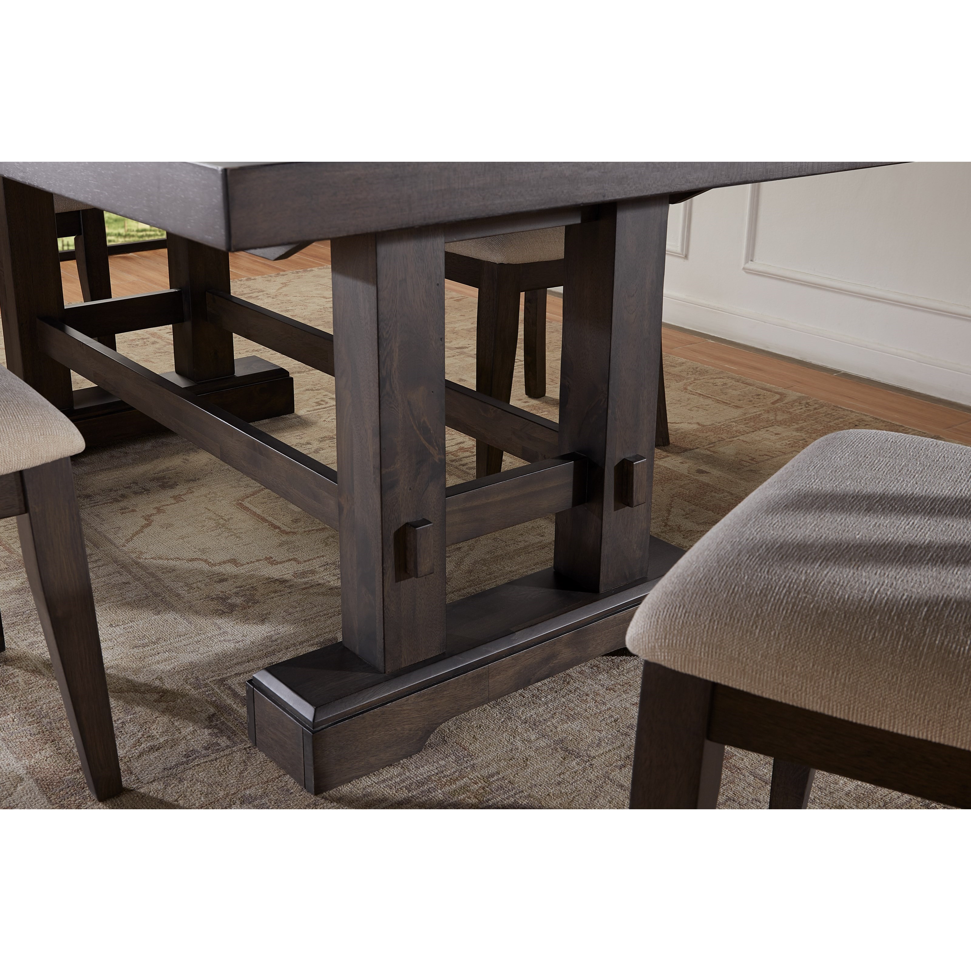 Steve Silver Napa NP500T Contemporary Dining Table with Leaves | Dunk ...