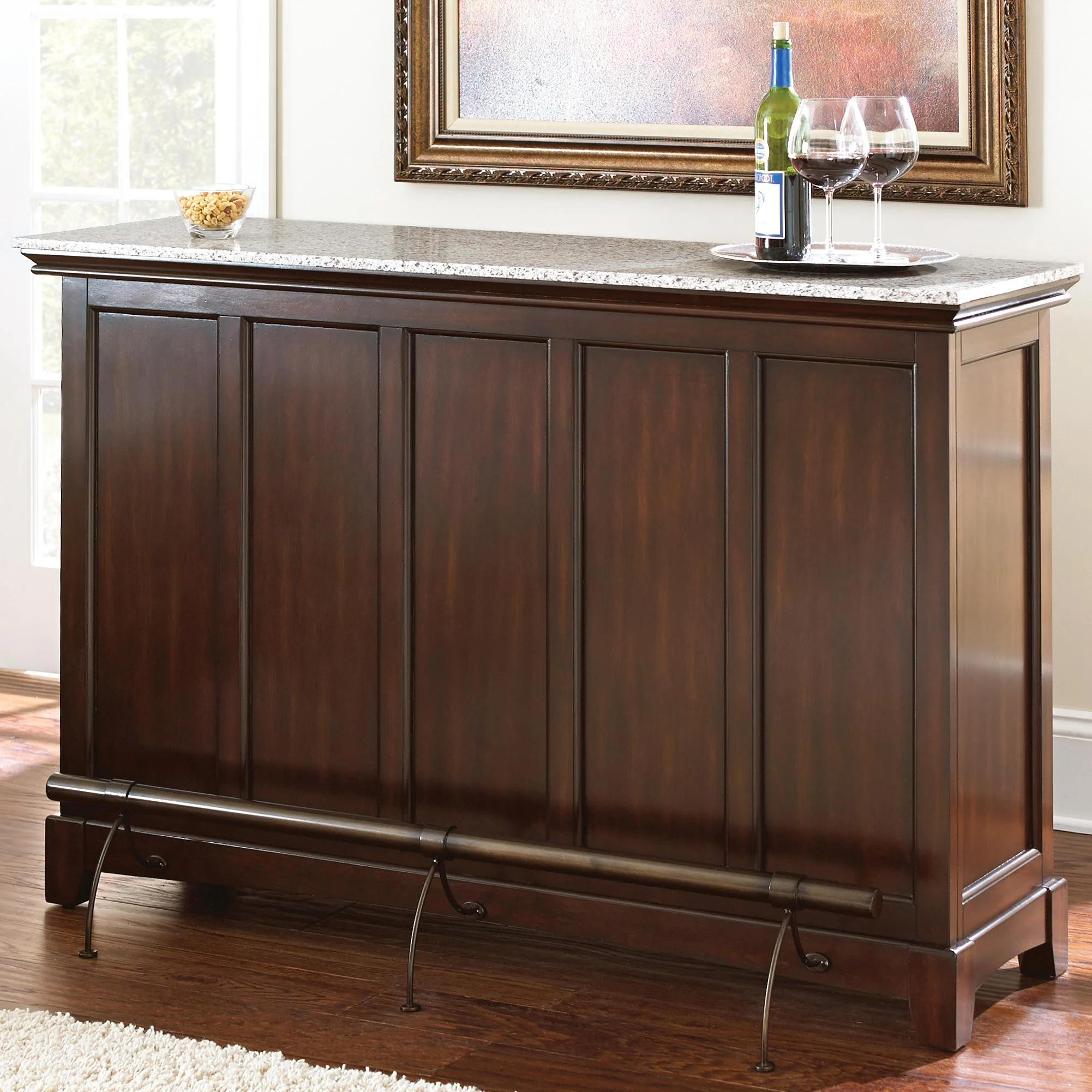 Newbury NW660B Bar Unit with Stone Top | 7 Day Furniture | Bar - Bars