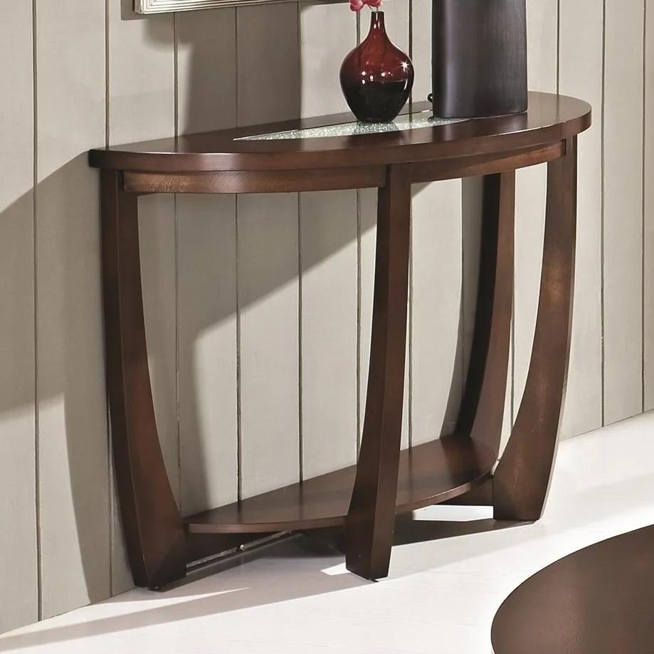 Steve Silver Rafael RF300S Sofa Table with Cracked Glass Insert ...