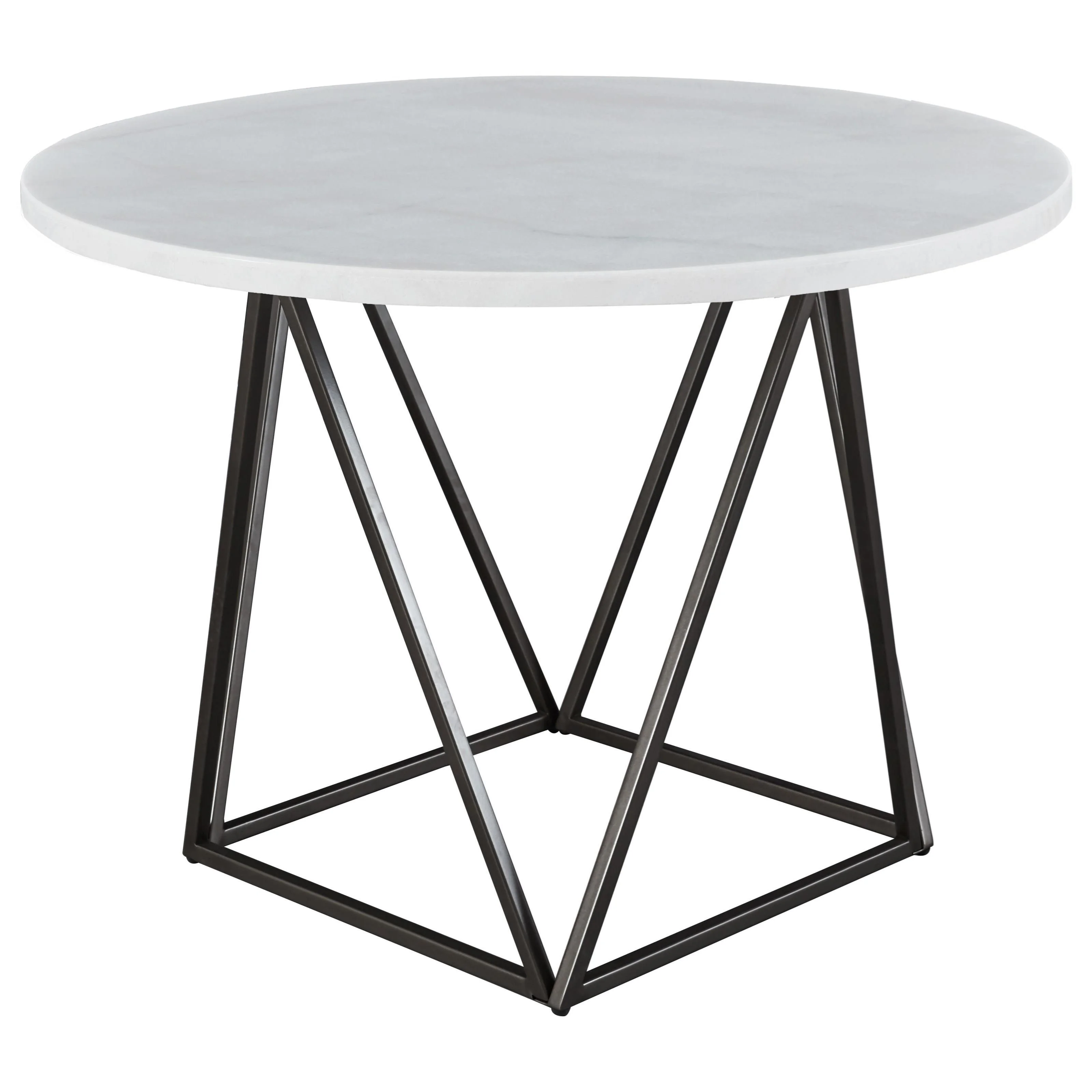 Steve Silver Ramona RM440WT Contemporary White Marble Top Round Dining ...