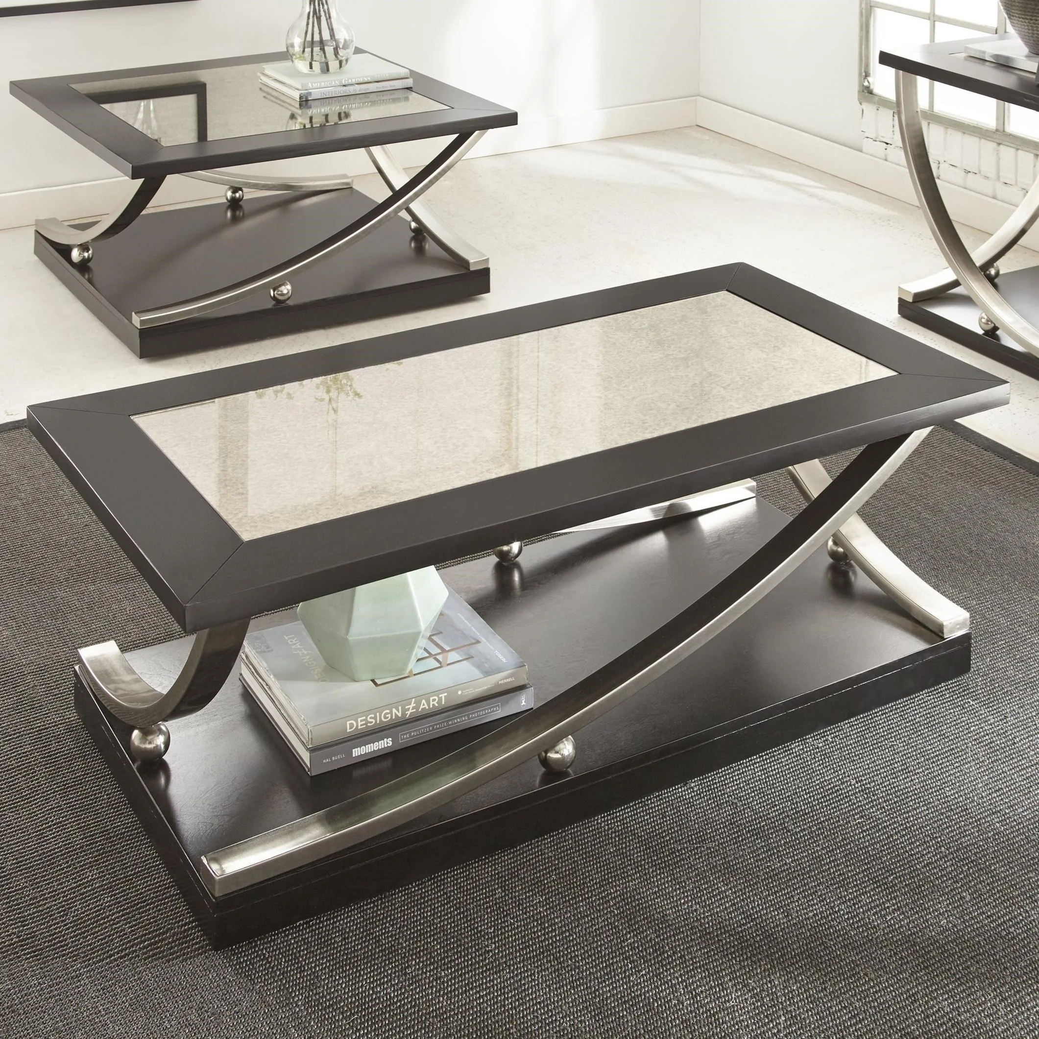 Steve Silver Ramsey RM350CAS Rectangle Cocktail Table with Hidden ...