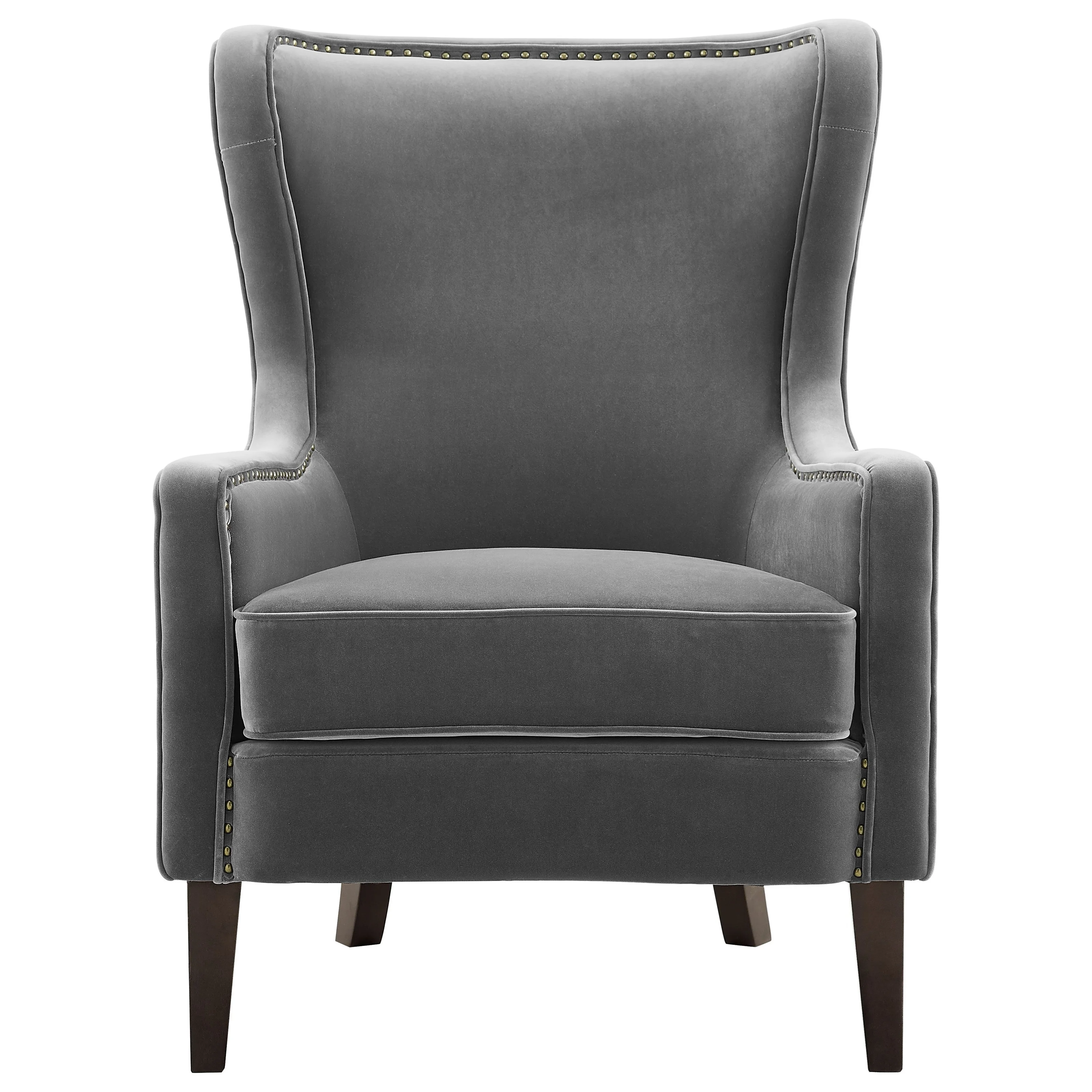 Steve Silver Rosco RC850ACC Transitional Wing Back Velvet Accent Chair ...