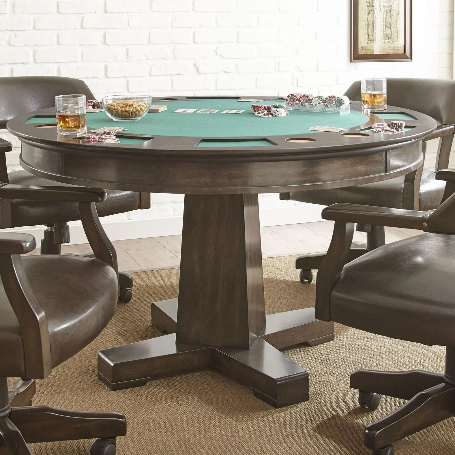 Ruby RU250GTx1+RU250GBx1 2-in-1 Round Game Table | 7 Day Furniture ...
