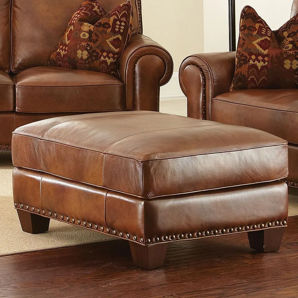 Silverado SR920T Traditional Ottoman with Nailhead Trim | 7 Day ...
