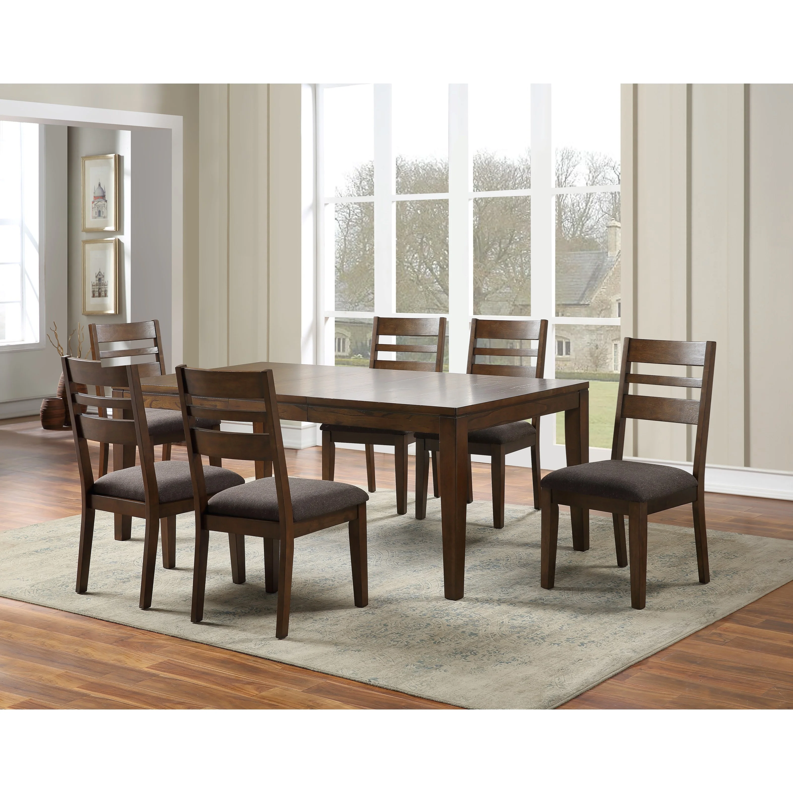 Steve Silver Stratford ST-500T+6x500S Casual 7-Piece Table and Chair ...