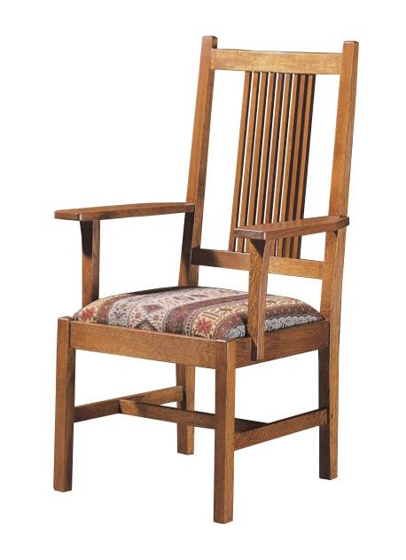 Stickley Oak Mission Classics 89-330-A Spindle Back Oak Dining Arm ...