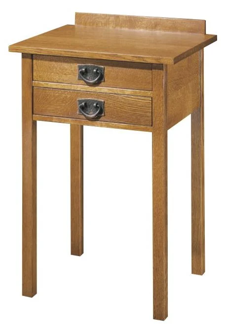 Stickley Oak Mission Classics 89-641 Two Drawer Tall Night Stand ...