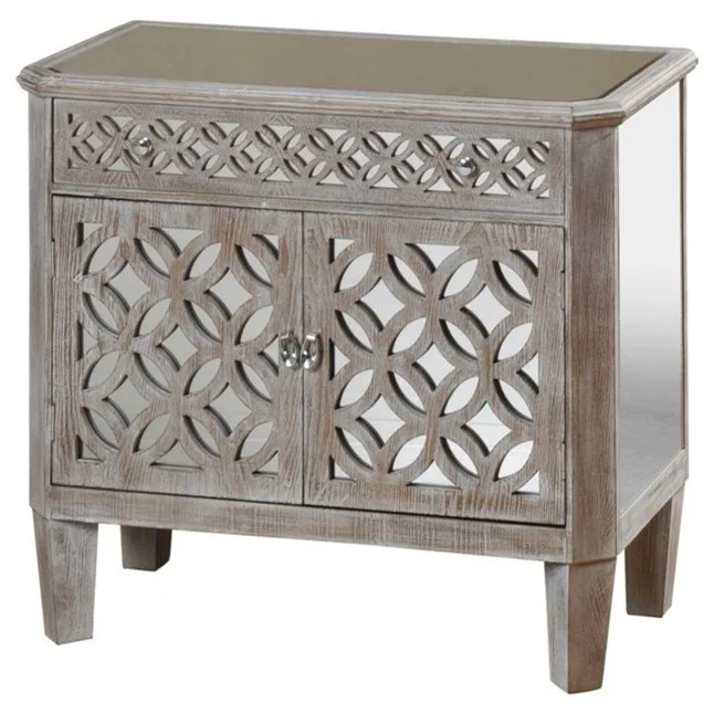 StyleCraft Occasional Cabinets SF24469 Mirrored Filigree Chest with 2 ...