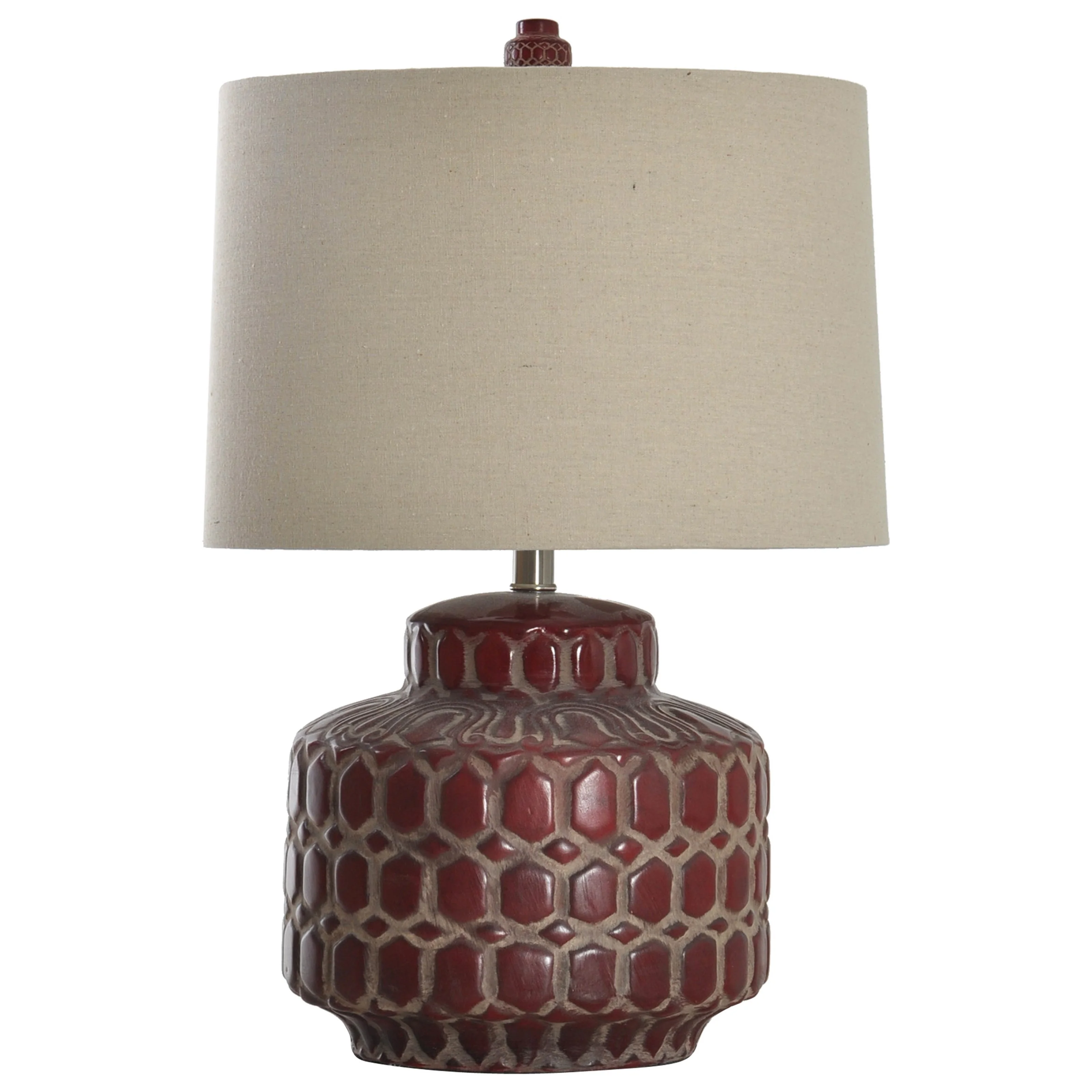 StyleCraft Lamps L23275DS Antique Red Ceramic Table Lamp | Broadway ...