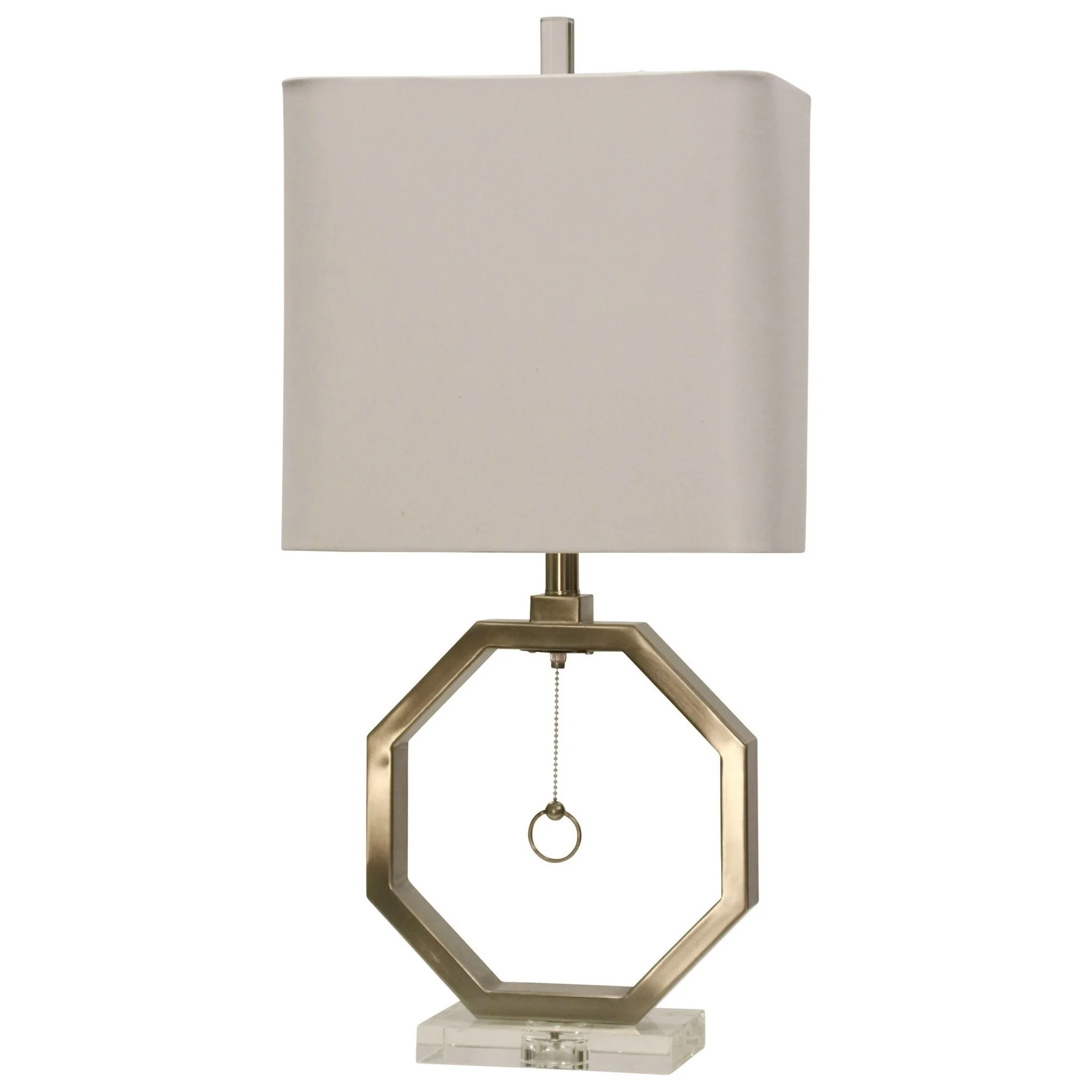 StyleCraft Lamps L24987 Brushed Steel Octagon Lamp | Broadway Furniture ...