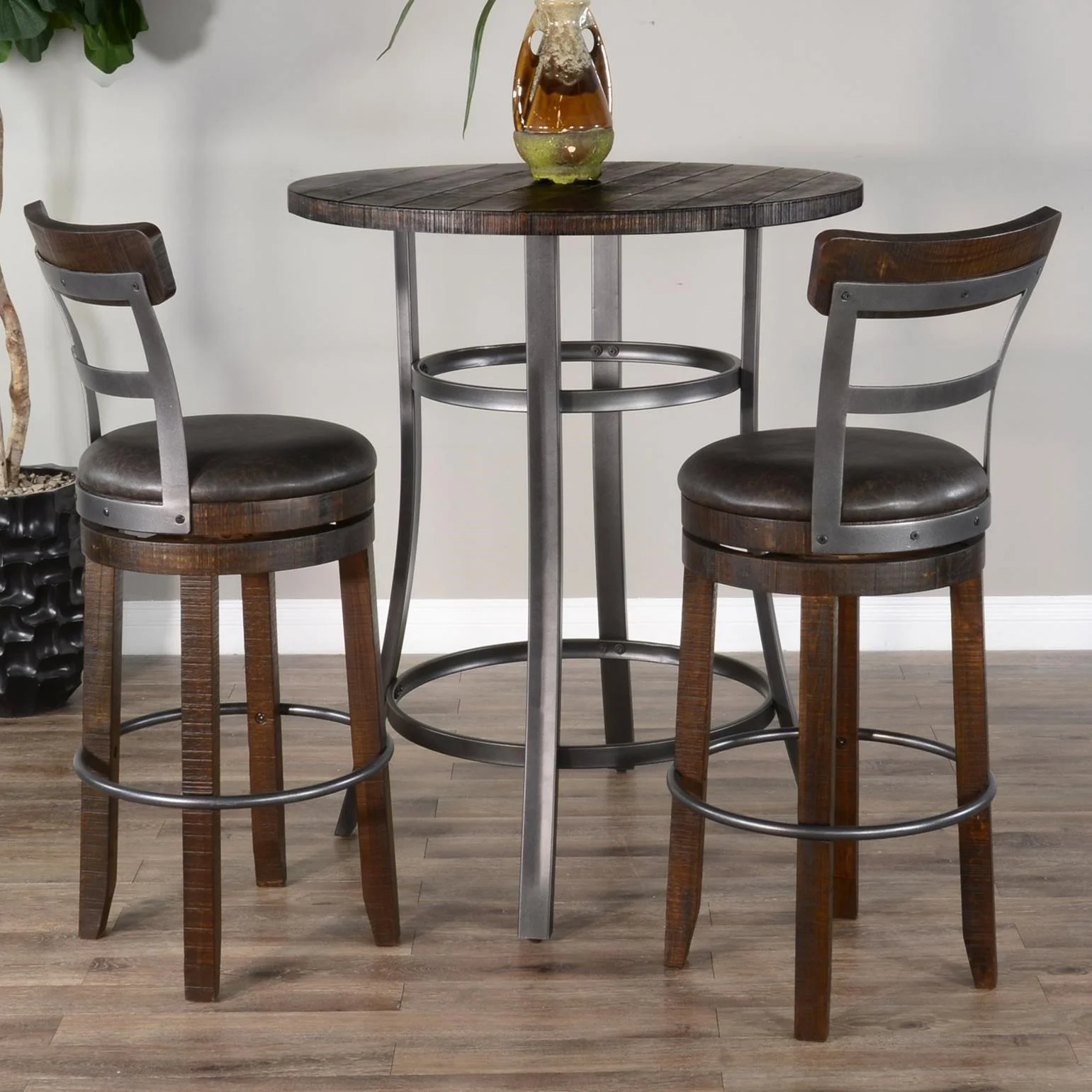 Sunny Designs Homestead 1127TL-42+2x1624TL-B30 3-Piece Bar Table Set ...