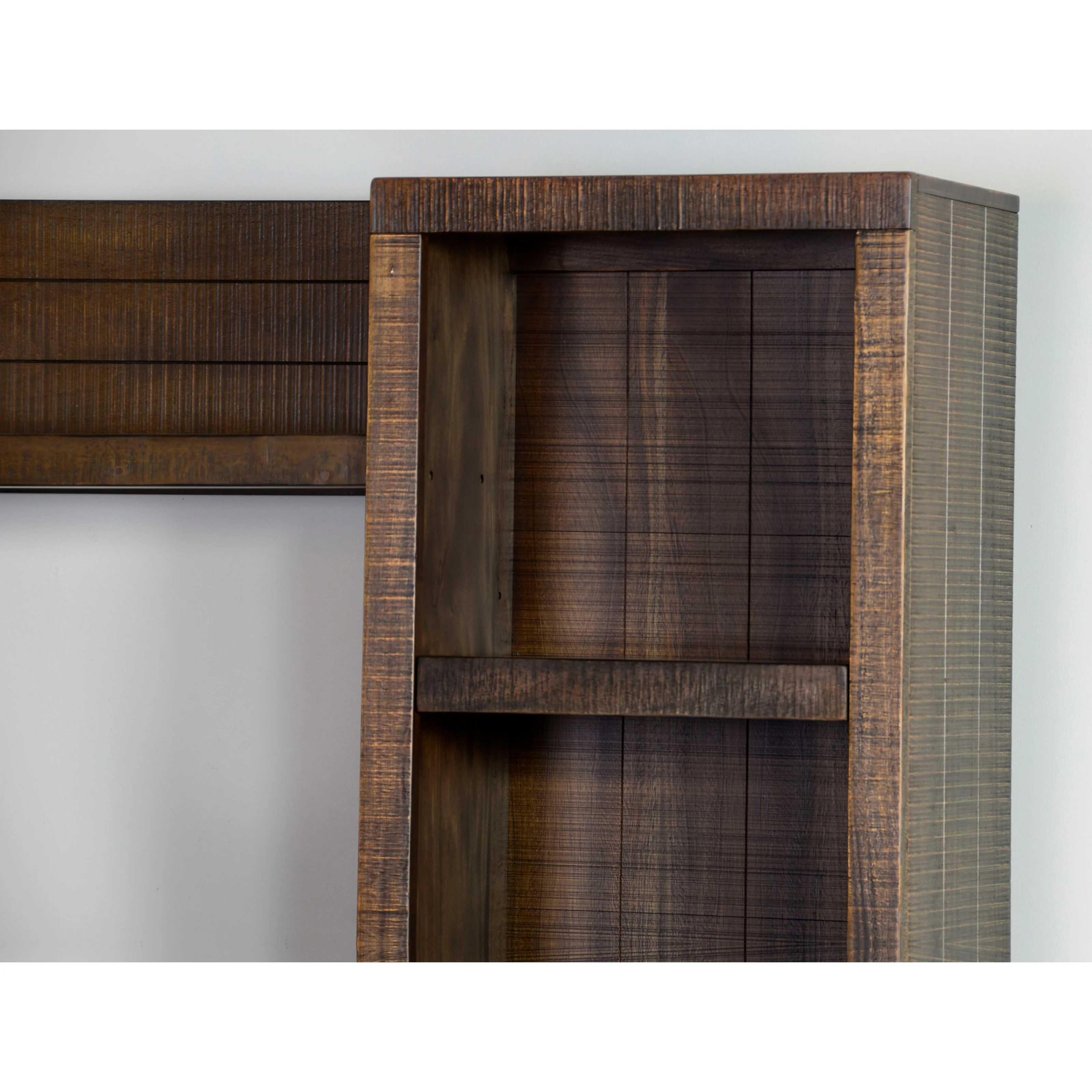 Homestead 321267 Rustic Entertainment Wall with Wire Management ...