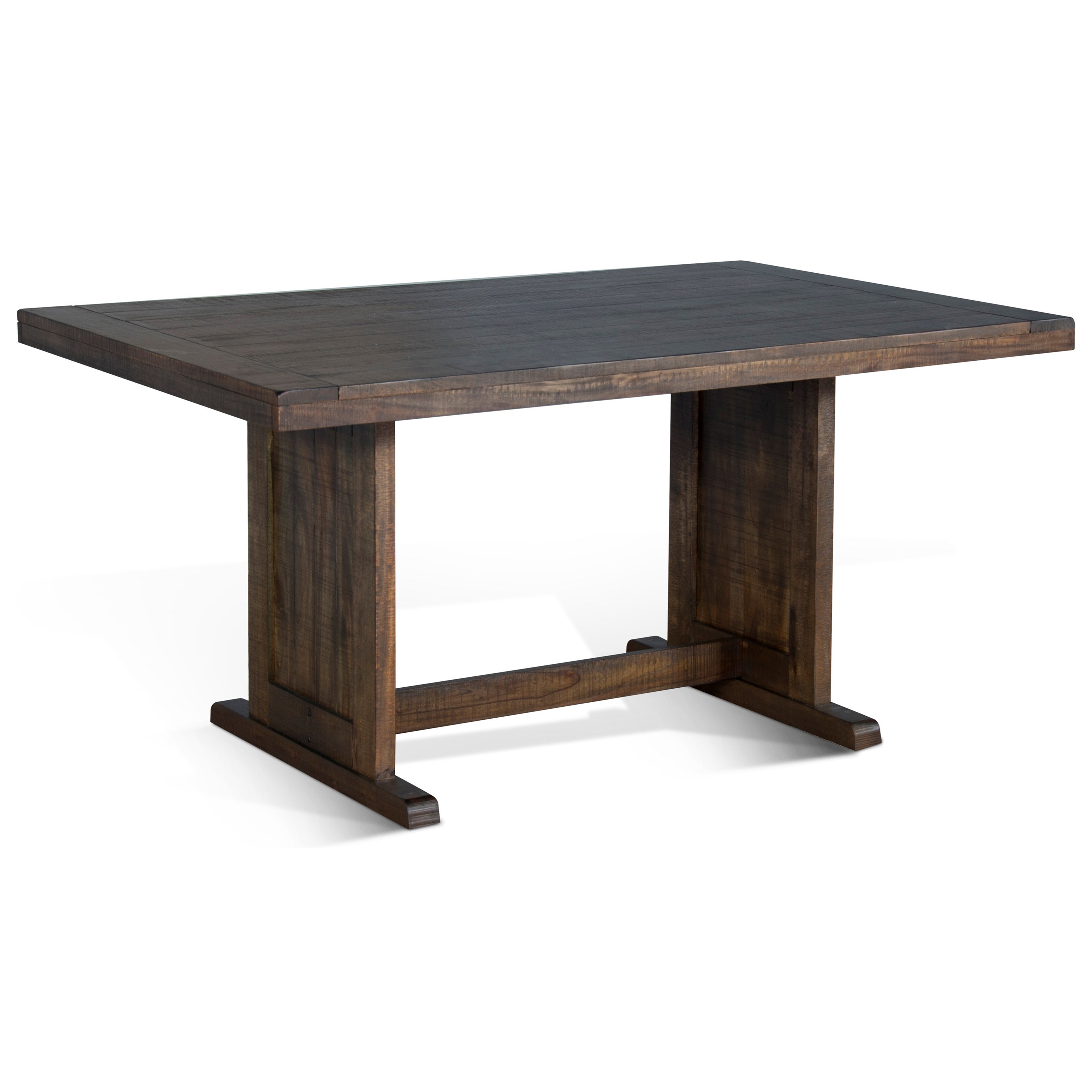 Sunny Designs Homestead 0113TL-T Rustic Style Table with Trestle ...