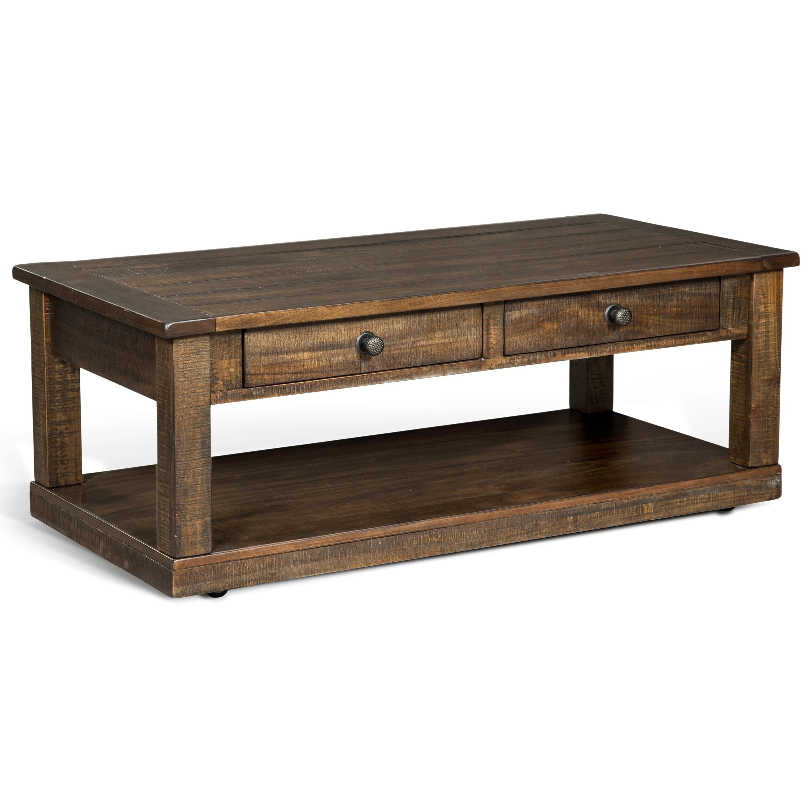 Sunny Designs Homestead 10003955 Rustic Coffee Table with Casters ...