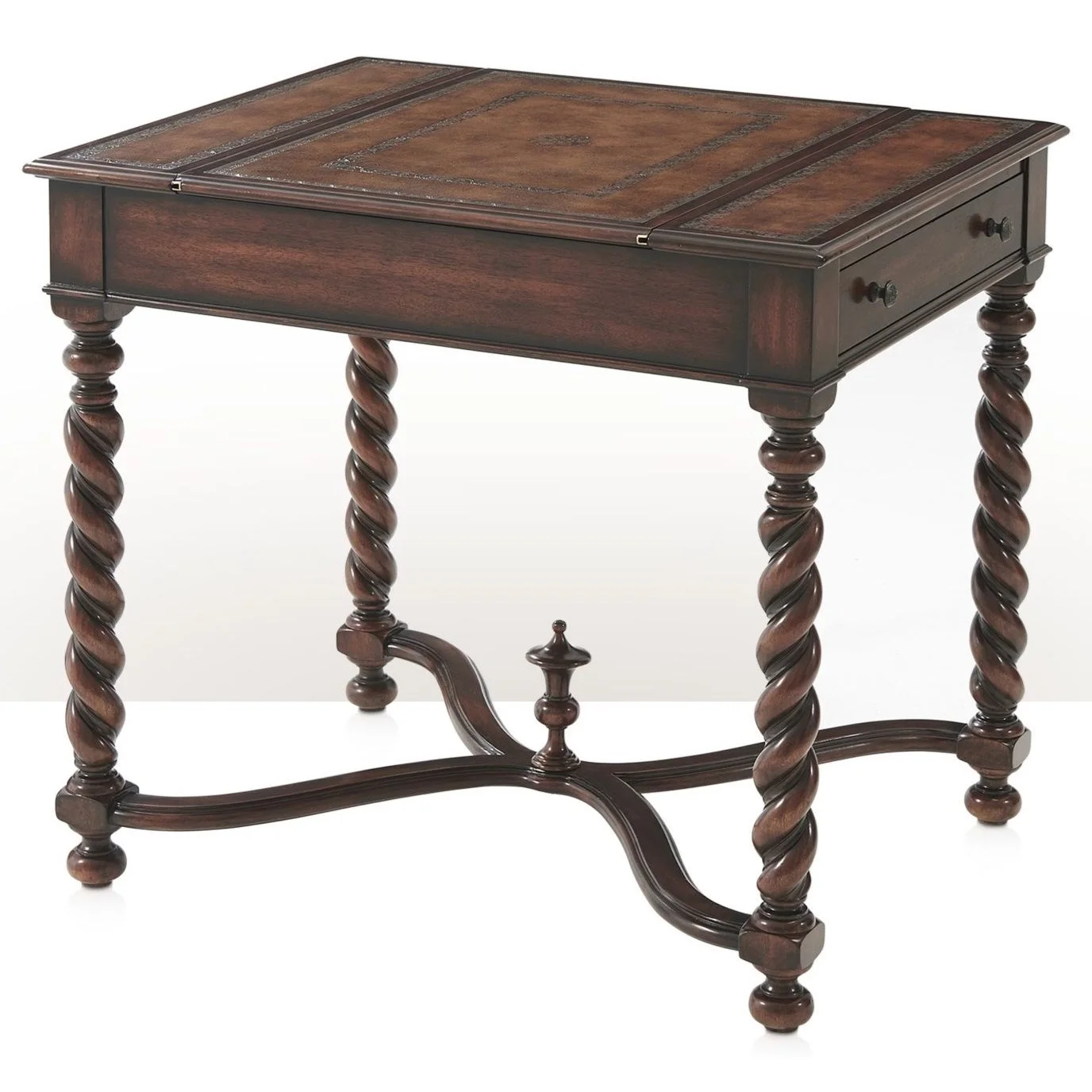 Theodore Alexander Tables 5200-002BN William and Mary Game Table ...