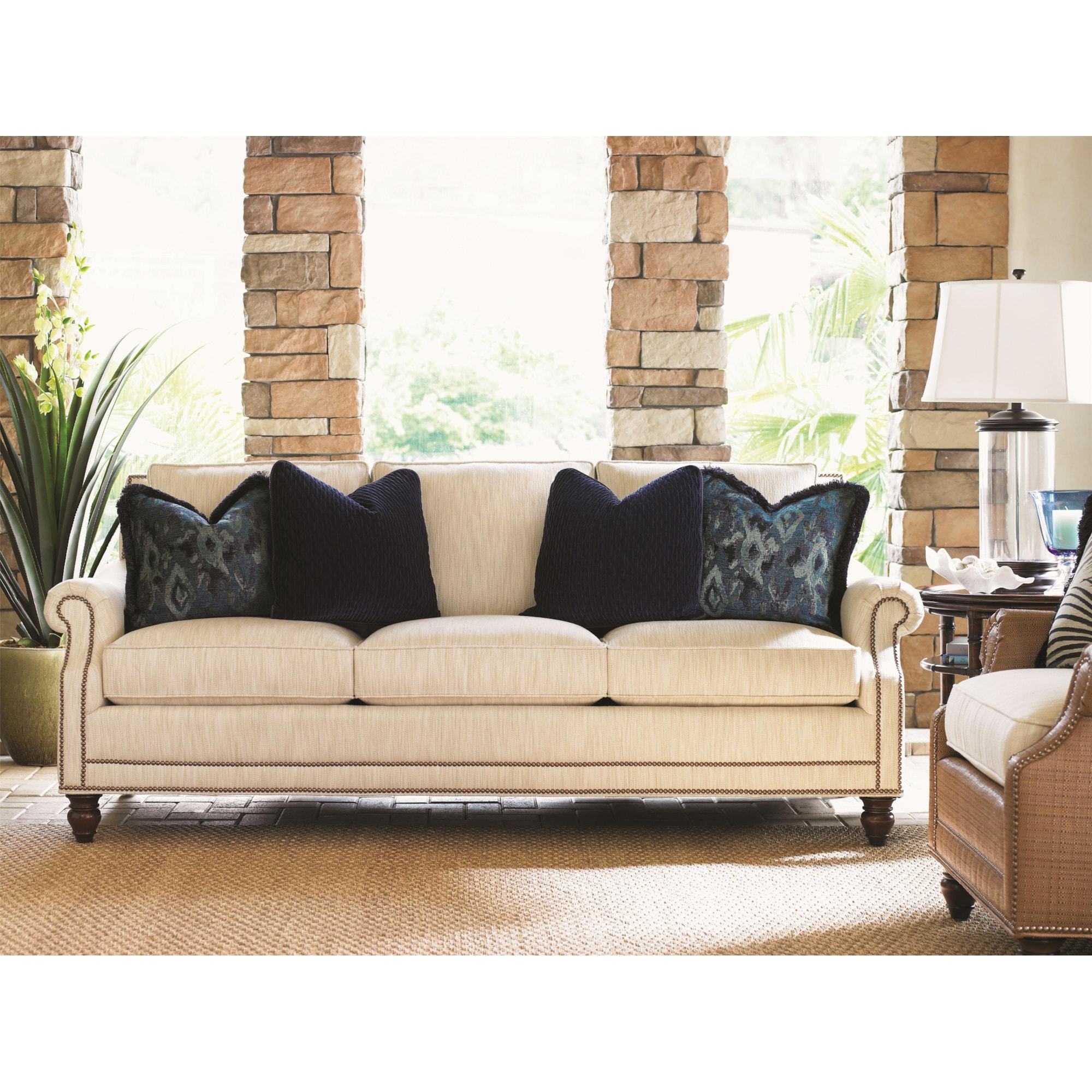 Tommy Bahama Home Tommy Bahama Upholstery 7722-33 Shoal Creek Sofa with ...