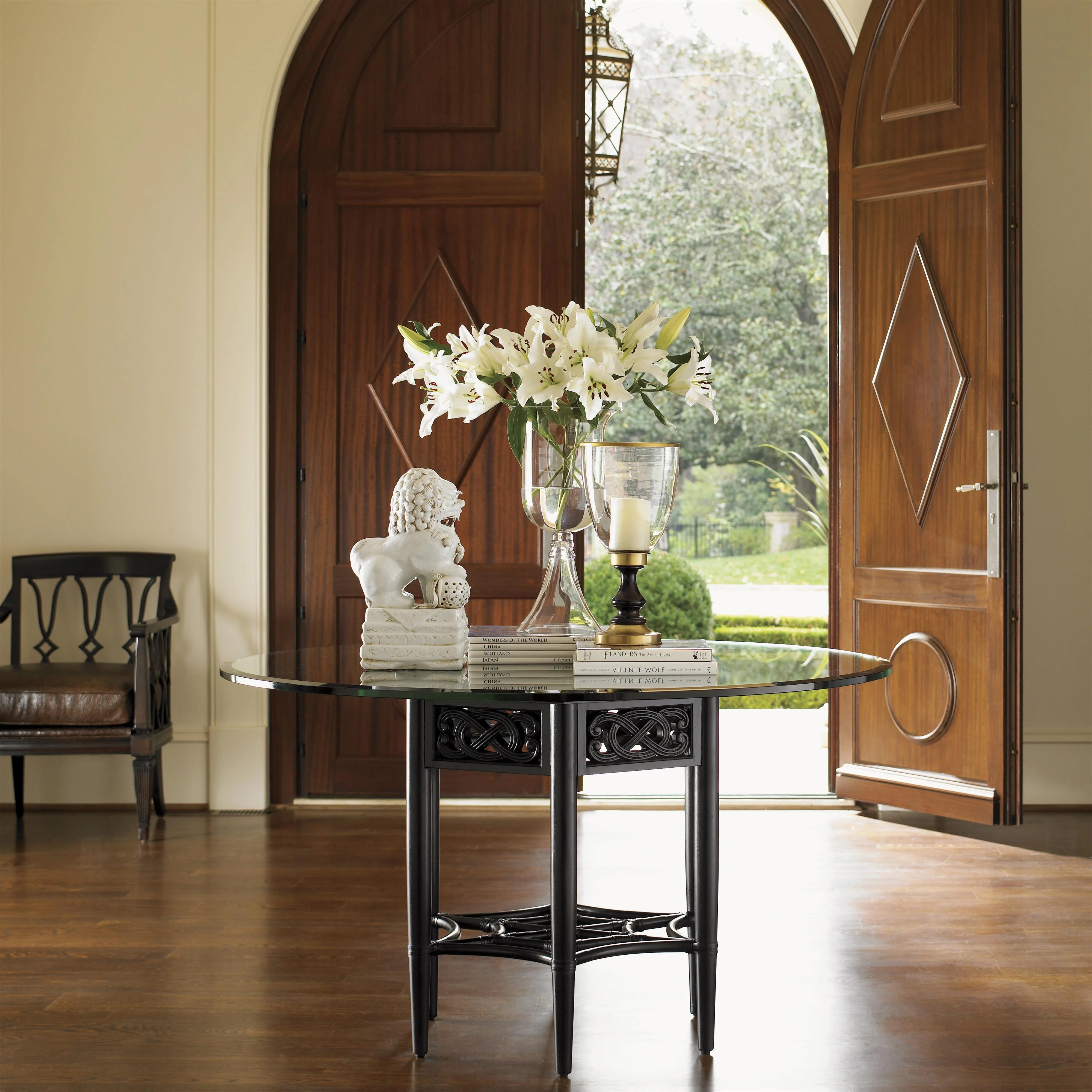 Tommy Bahama Home Royal Kahala 539-875-54C Sugar and Lace Table with 54 ...