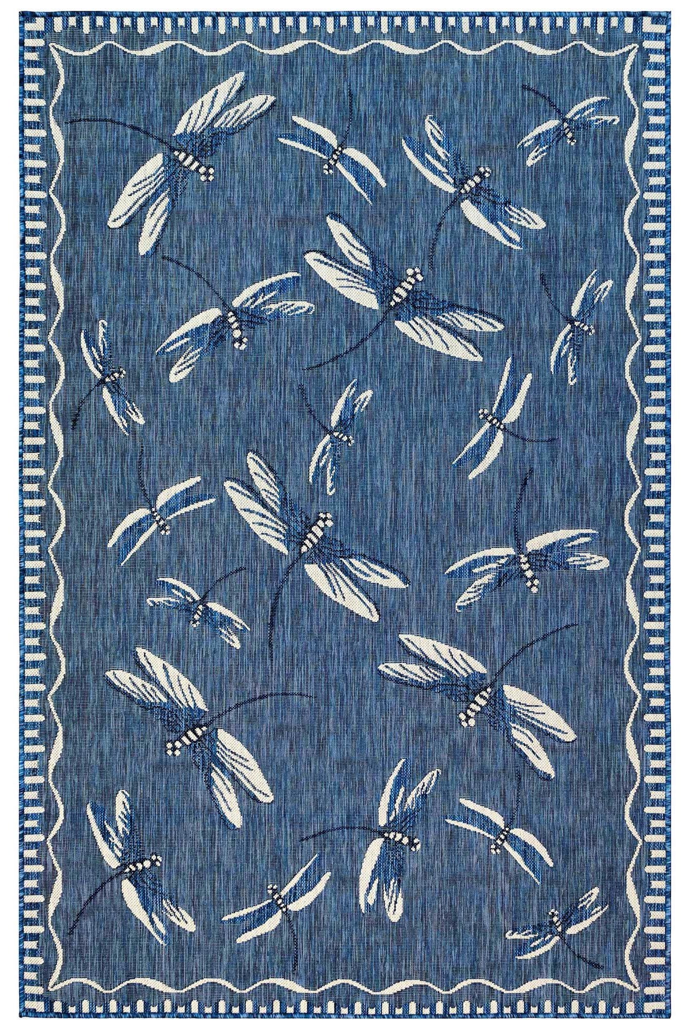 Trans-Ocean Rugs Caramel Dragonfly Indoor/Outdoor 4'10" X 7'6" Rug ...