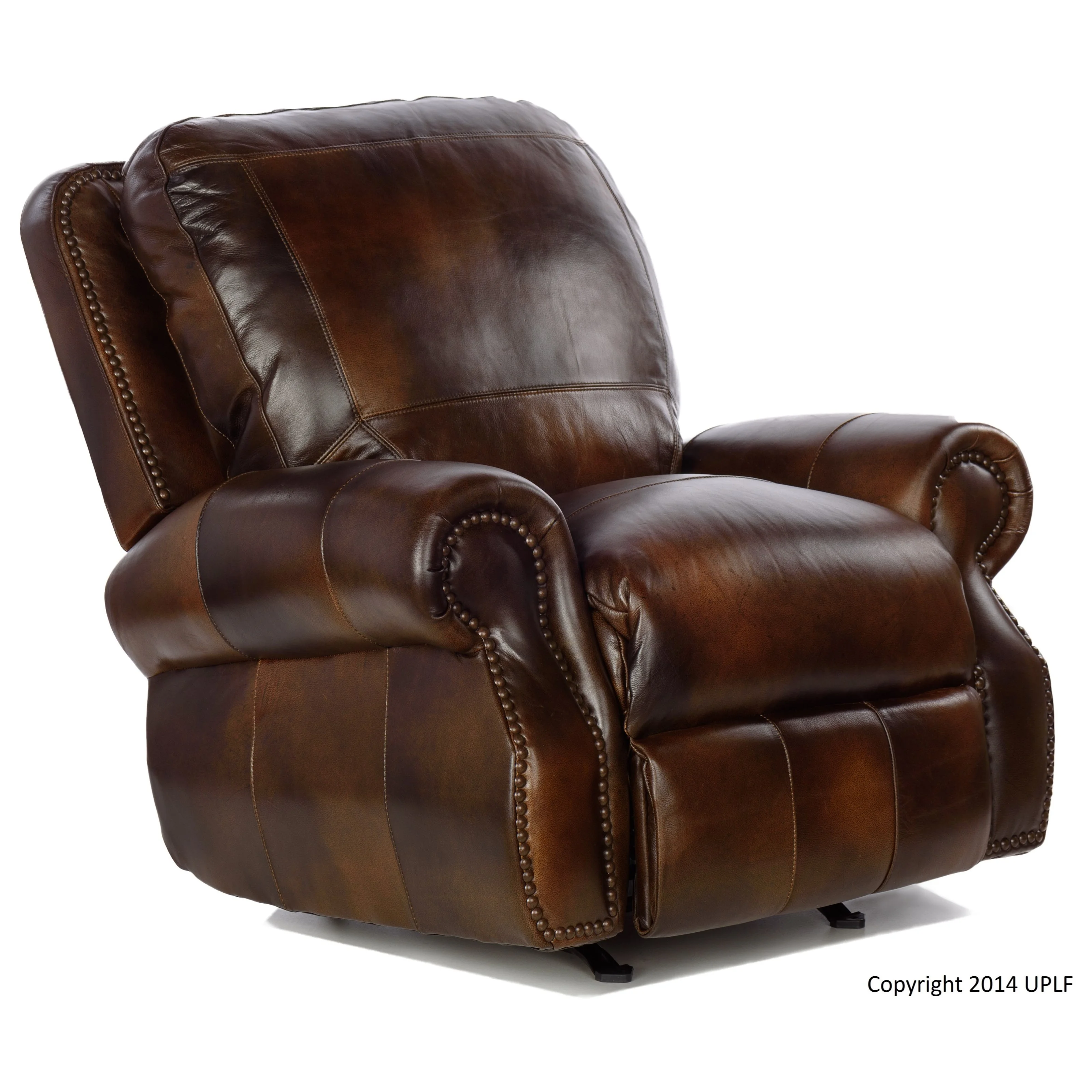 USA Premium Leather 8755 8755-1R Traditional Rocker Recliner w ...