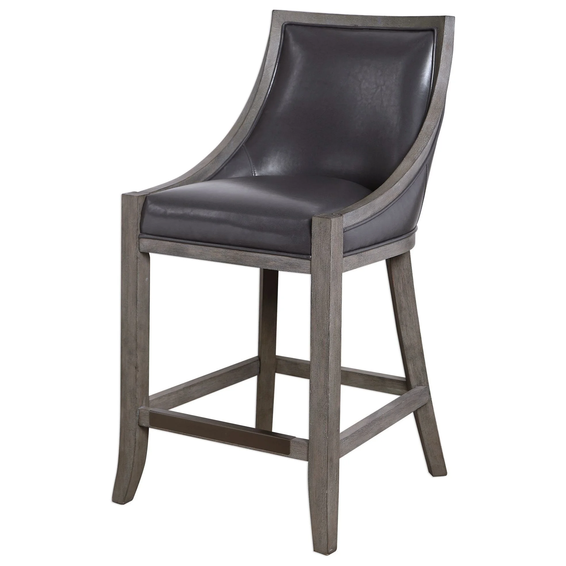 Uttermost Accent Furniture - Stools 23465 Elowen Leather Counter Stool ...