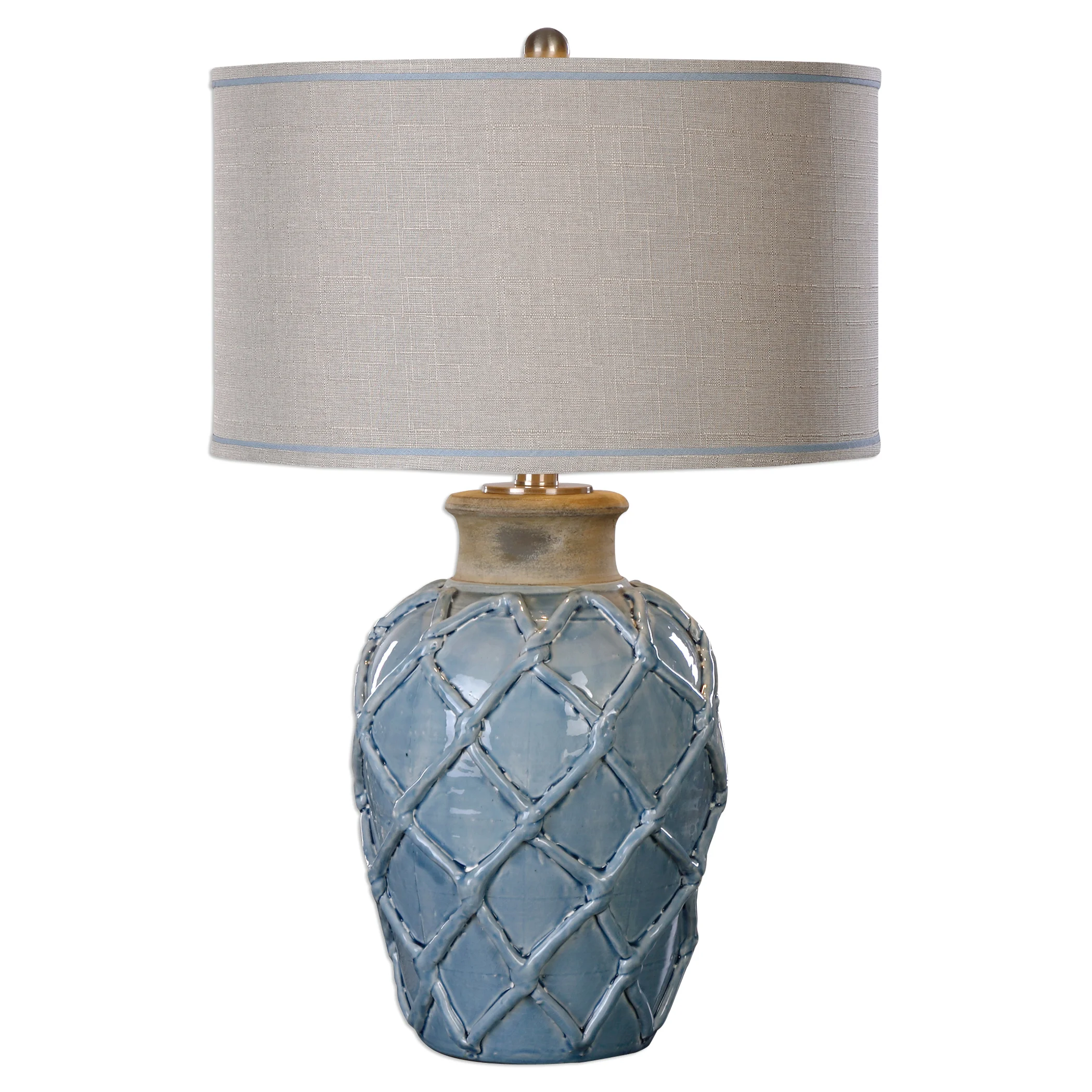 Uttermost Table Lamps 27139-1 Parterre Pale Blue Table Lamp | Wayside ...