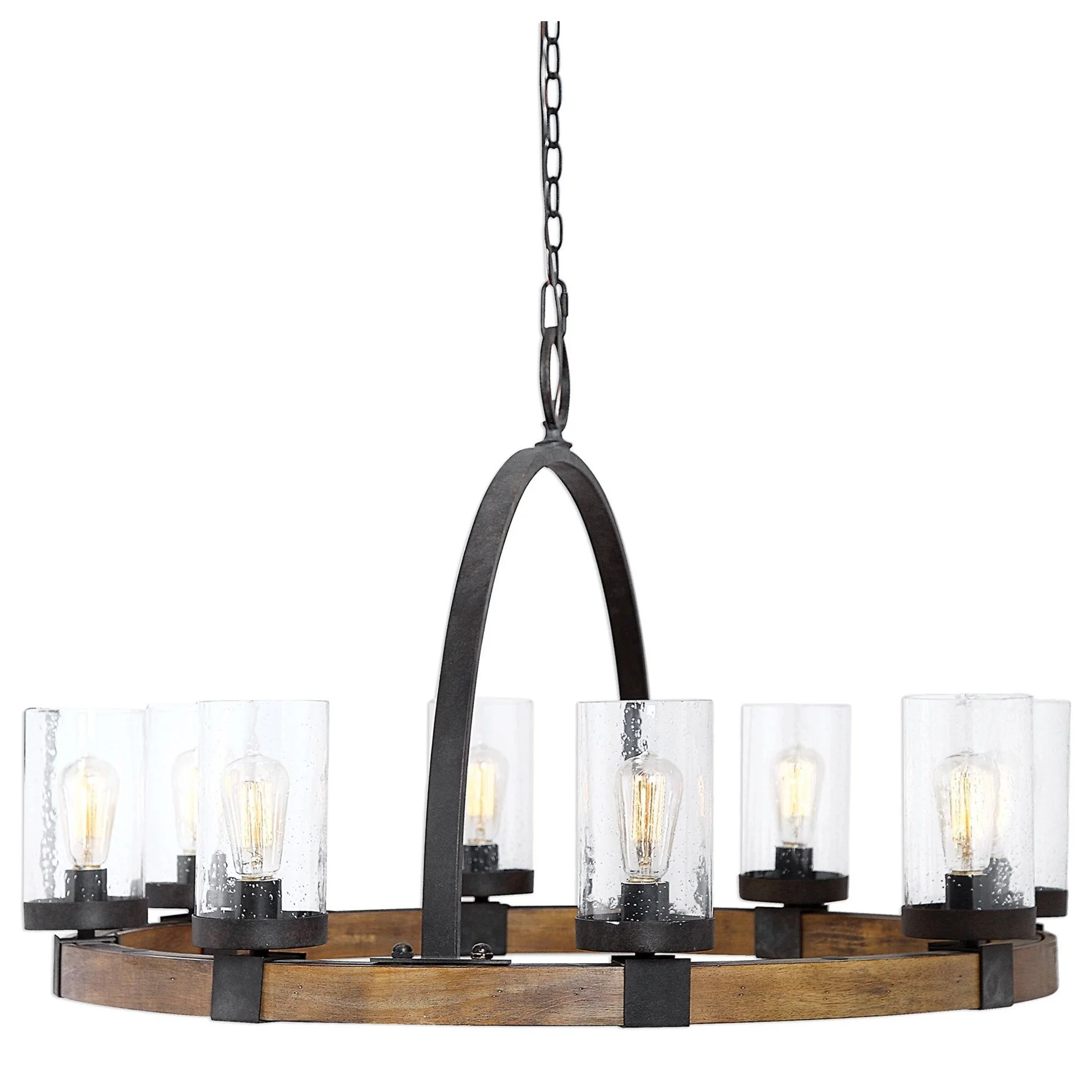 Uttermost Lighting Fixtures - Pendant Lights 22133 Atwood 8 Light Wagon ...