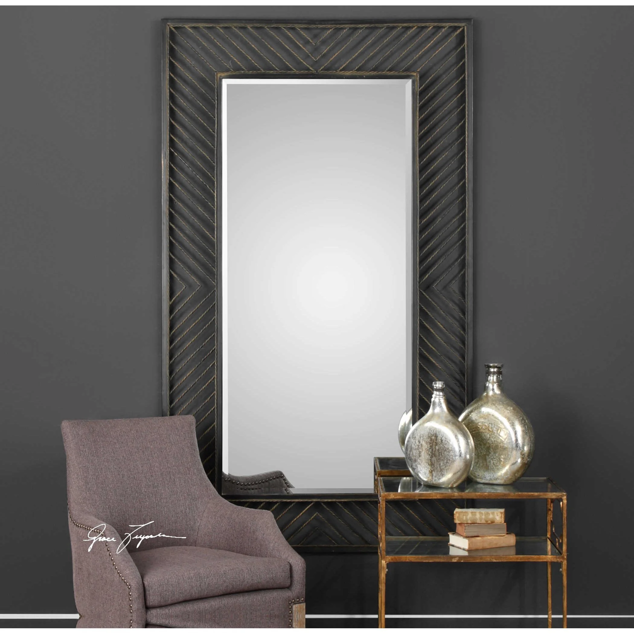 Ultimate Accents Mirrors 09245 Karel Chevron Mirror | Reeds Furniture ...