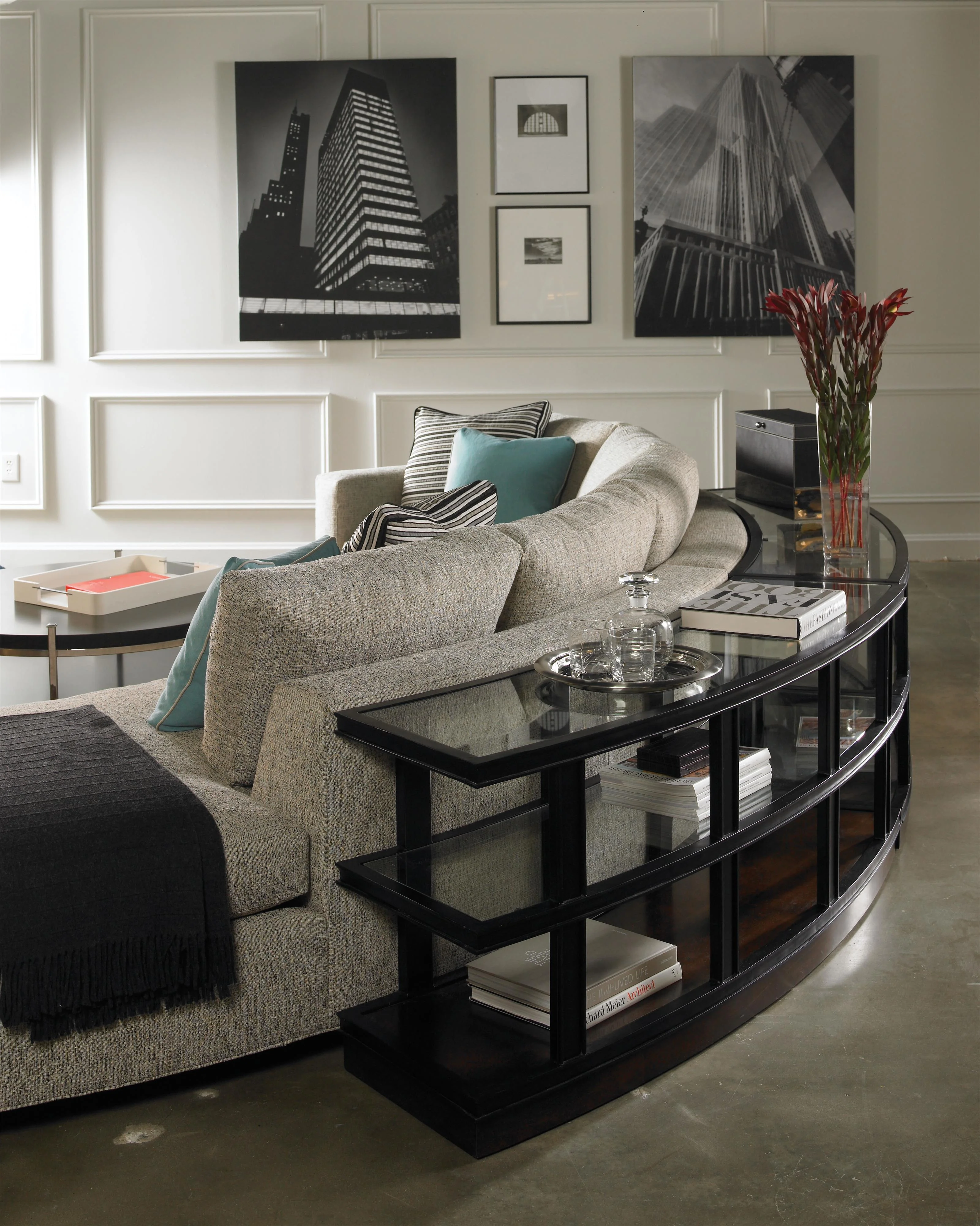 Vanguard Furniture Michael Weiss W180-LAJ+W180-RG Curved One Arm ...