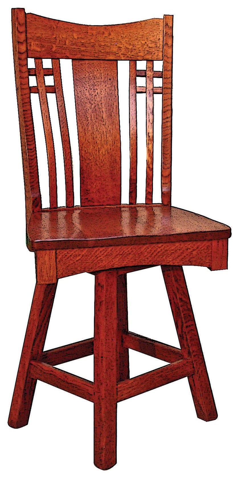 Wengerd Wood Products Larson Larson-SW-24 Customizable 24" Solid Wood ...
