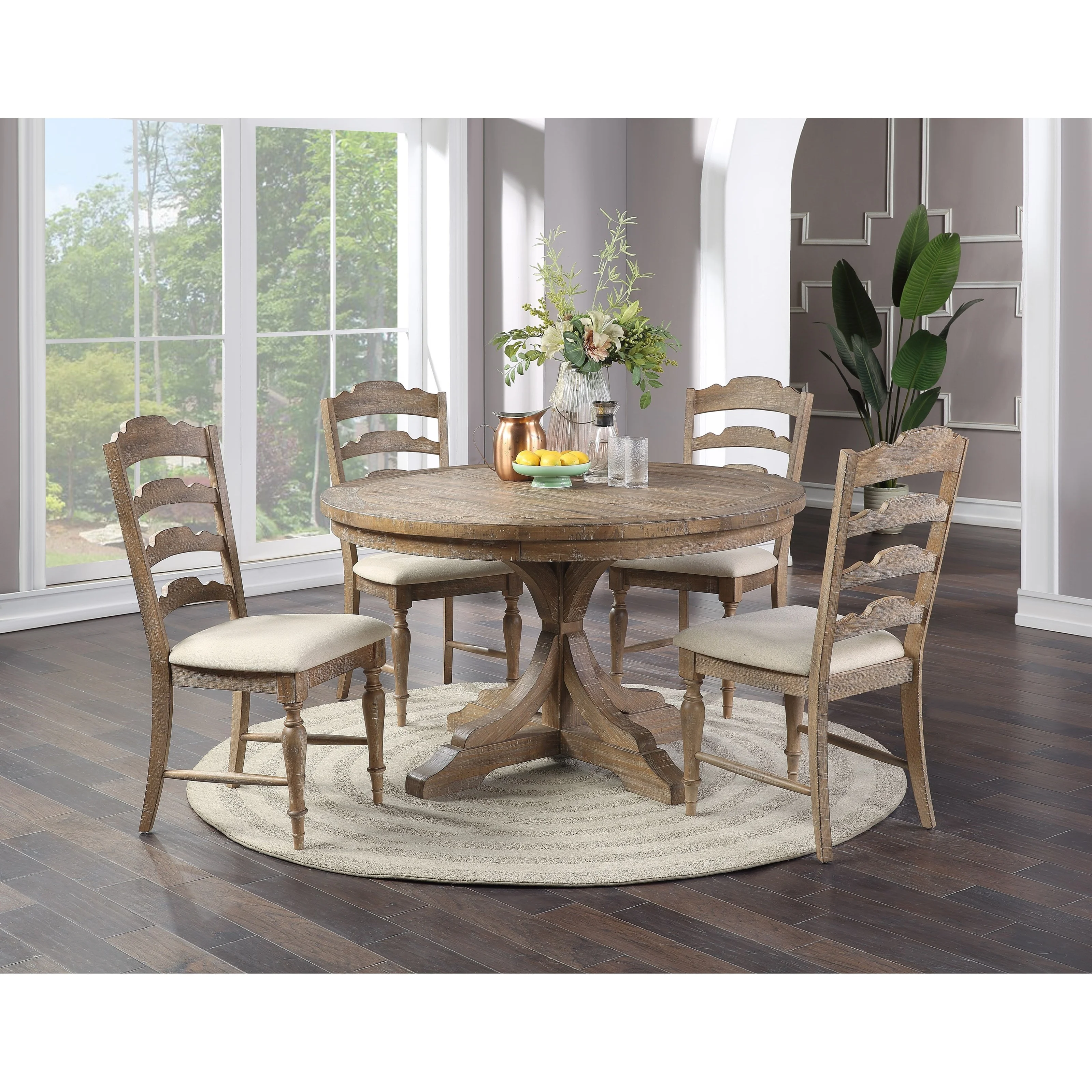 Winners Only Augusta DA2450SRx4+DA25454Rx1 Rustic 5-Piece Dining Set ...
