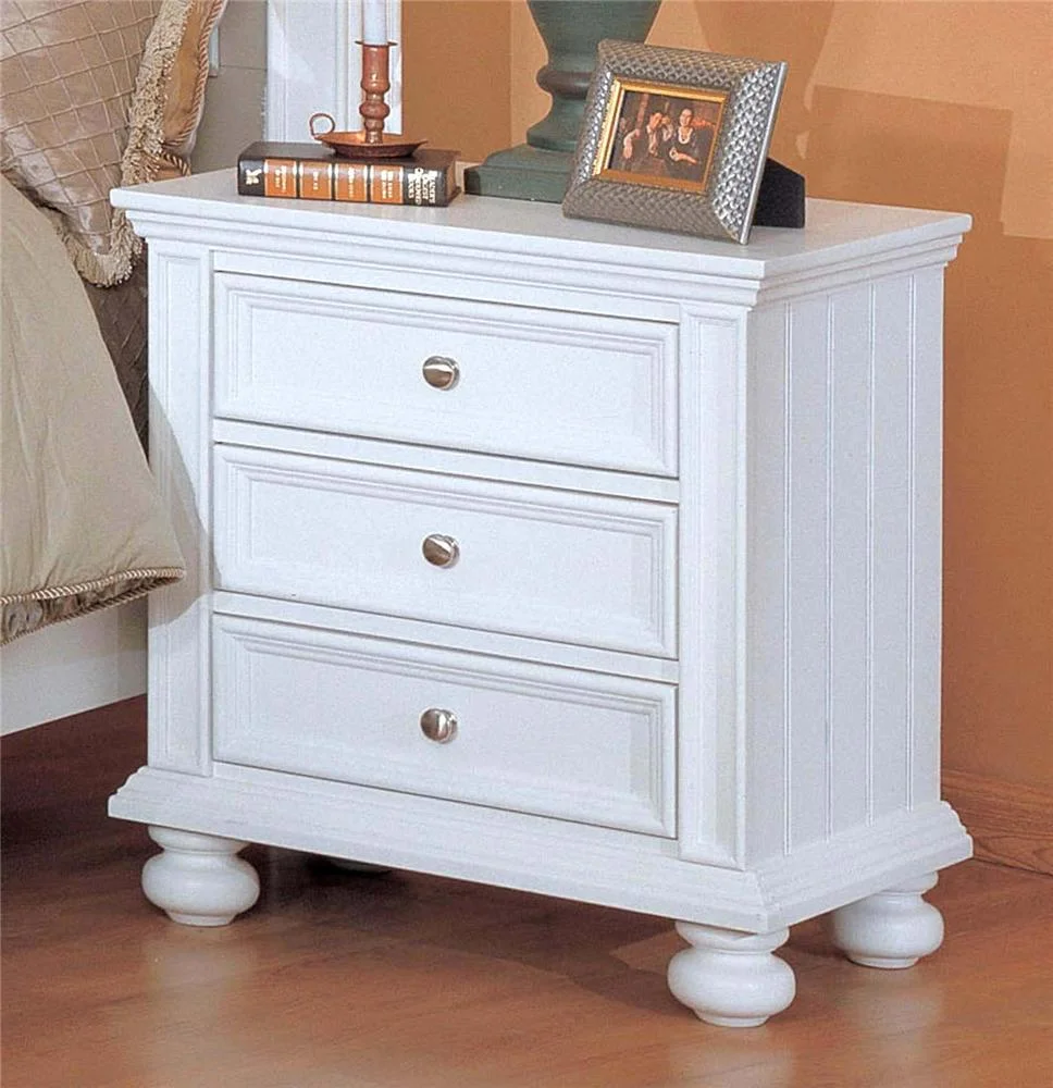 Winners Only Cape Cod 3054011 Cottage-Style 3-Drawer Nightstand ...