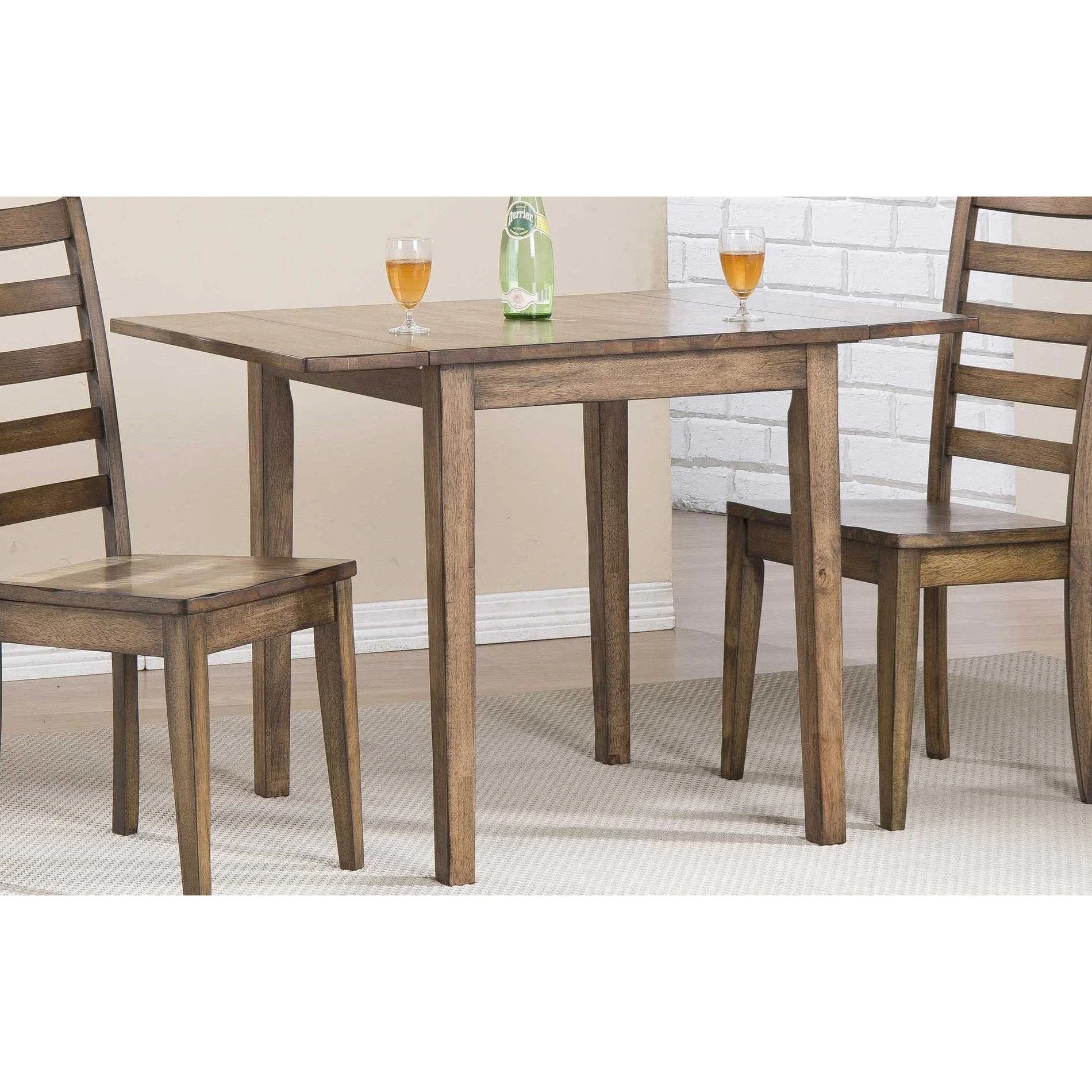 Winners Only Carmel DC33046R Rustic 46" Leg Table w/ 2-8" Drop Leaves ...
