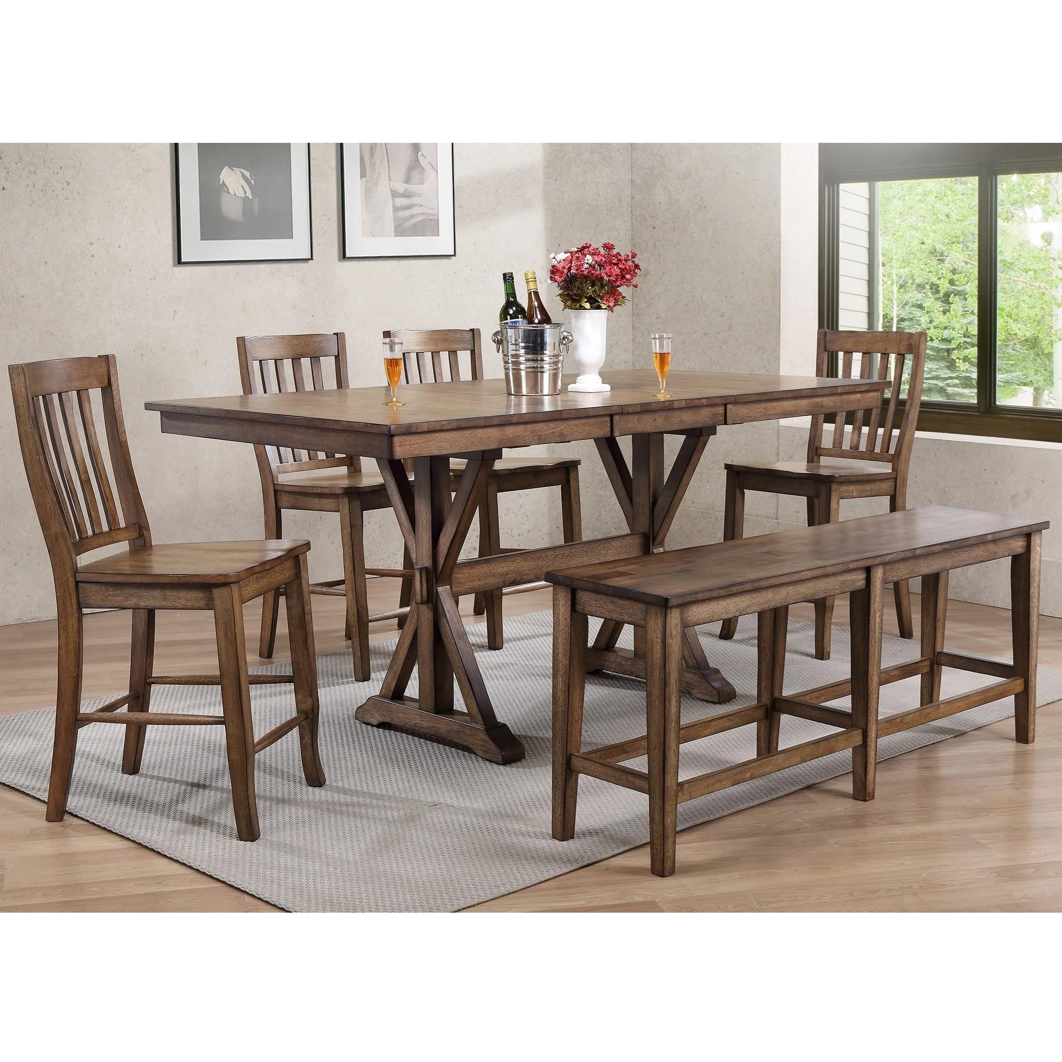 Winners Only Carmel DCT33879Rx1+DCT35624Rx1+DCT35224Rx4 6-Piece Dining ...