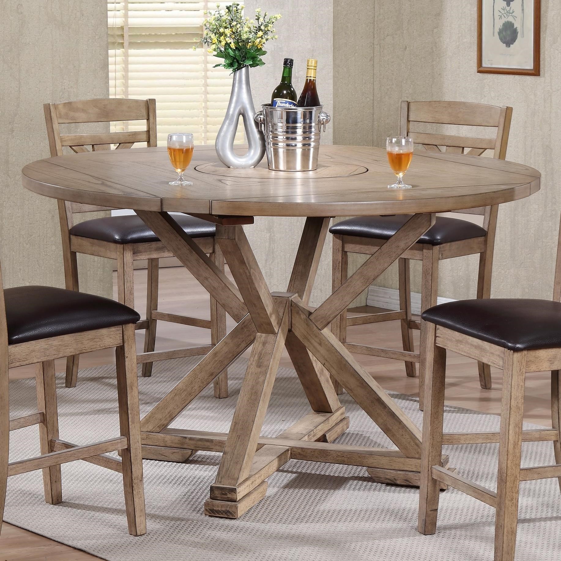 Winners Only Grandview DFGT16060N Rustic Dropleaf Counter-Height Table ...
