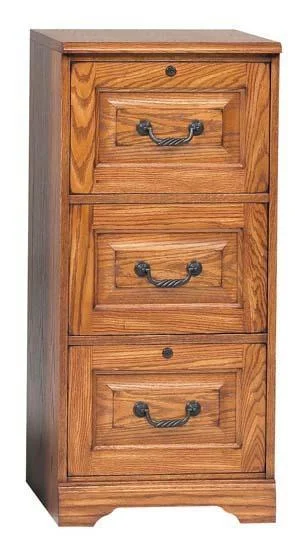 Winners Only Heritage Oak 1364742 Three-Drawer File Cabinet | Dunk ...